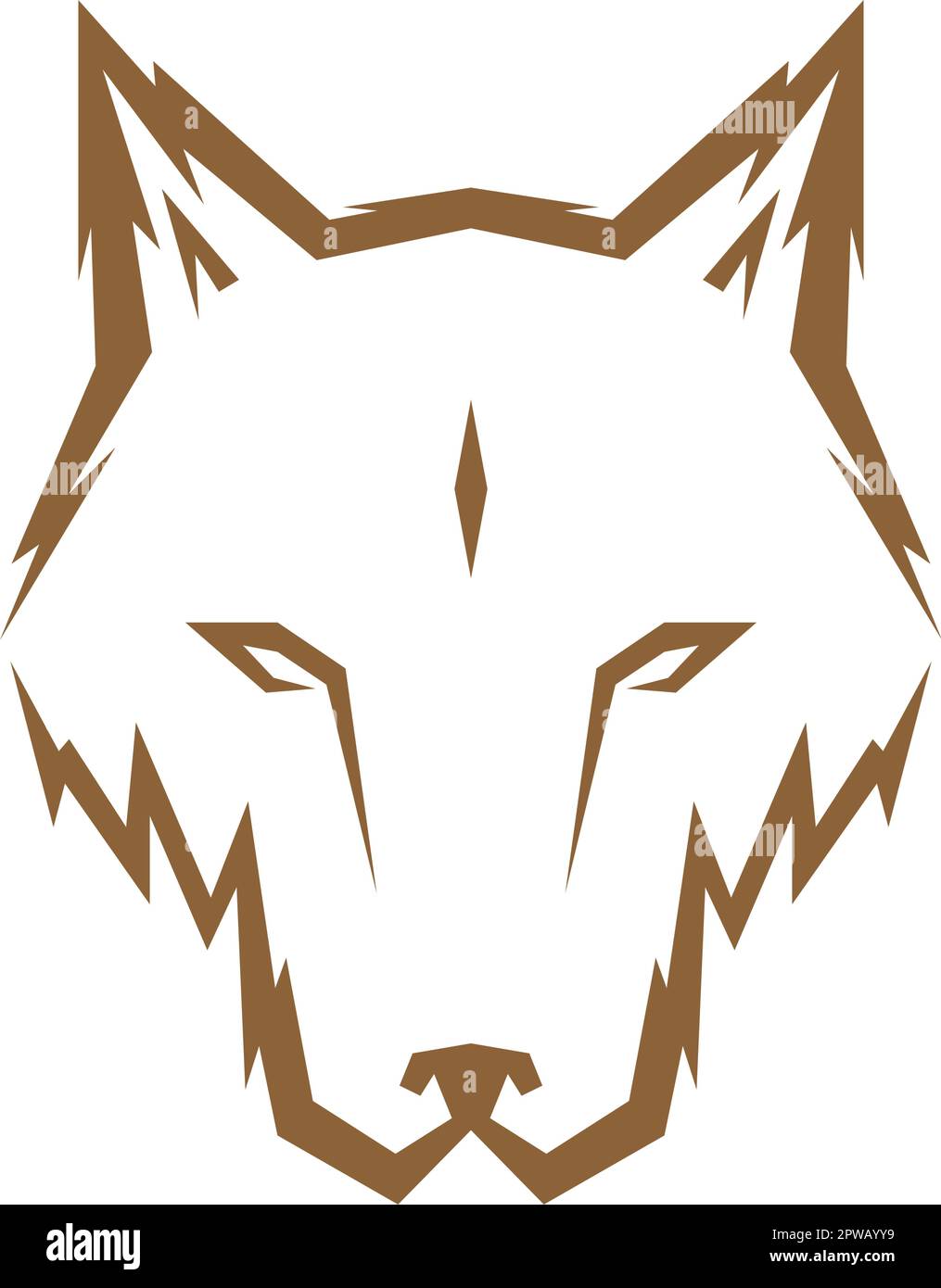 Wolf line art logo design Stock Vector Image & Art - Alamy