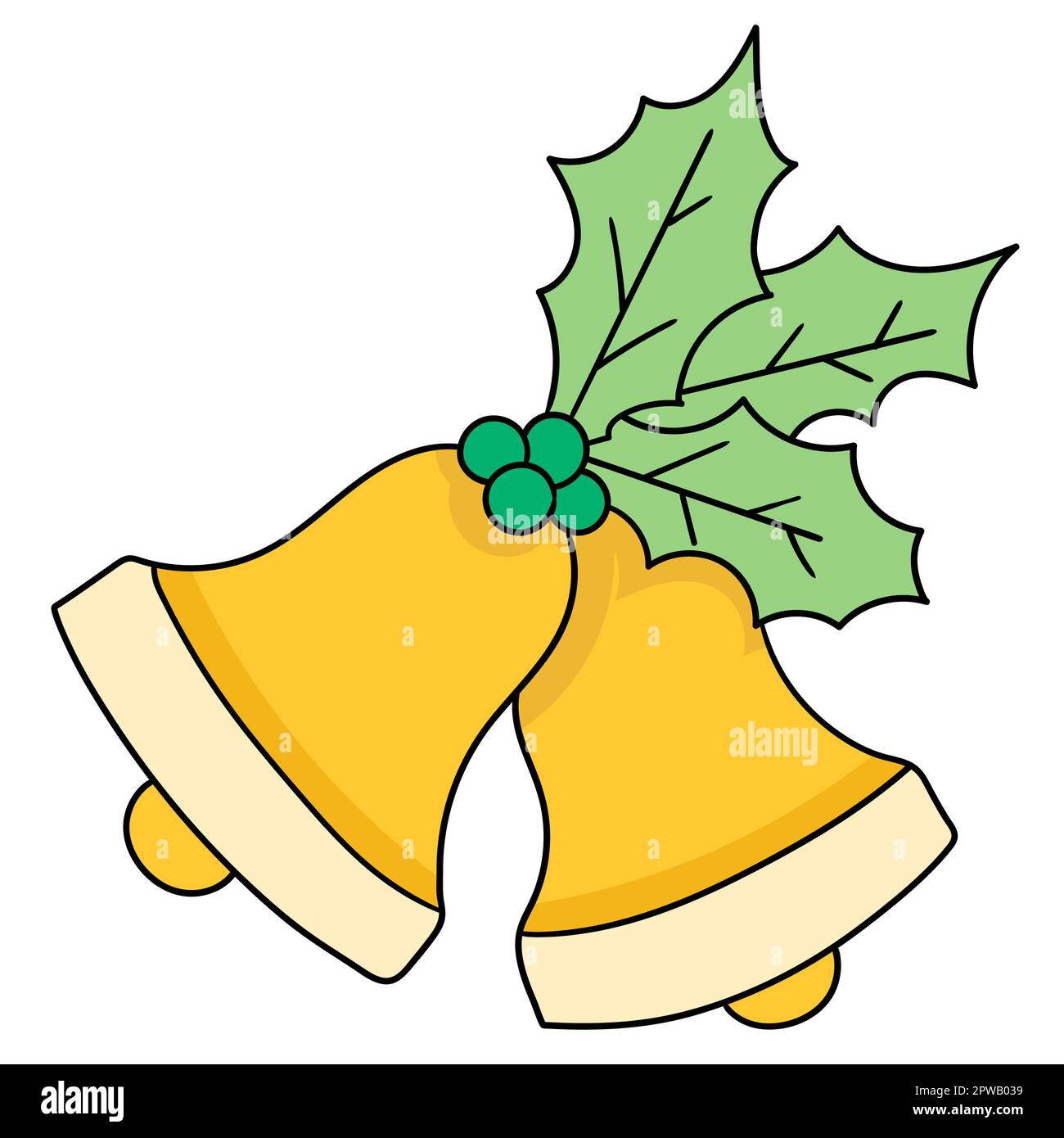 Christmas bells cartoon character Stock Vector Images - Alamy