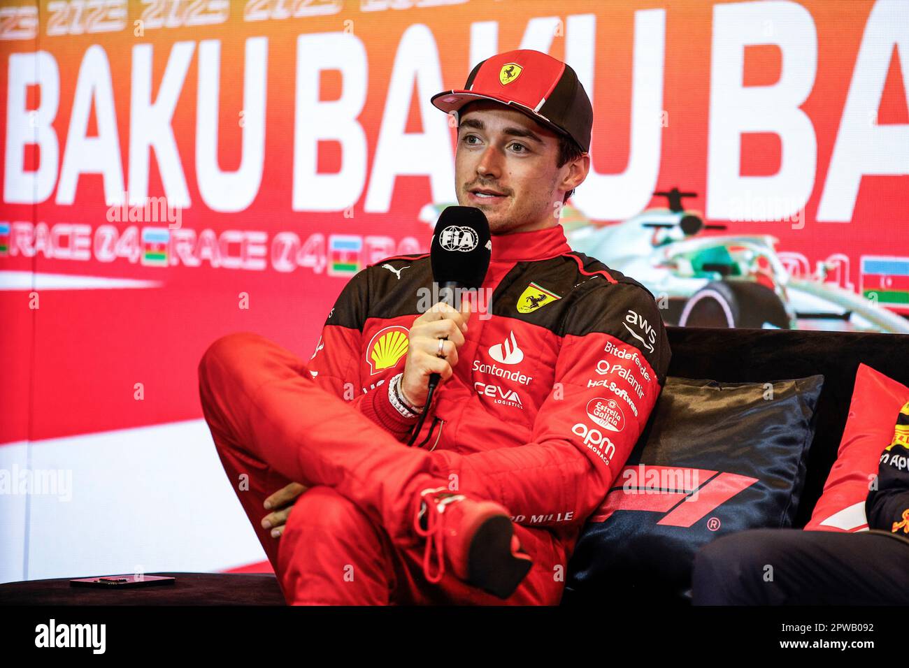 Baku, Azerbaijan. 29th Apr, 2023. #16 Charles Leclerc (MCO, Scuderia Ferrari), F1 Grand Prix of ...