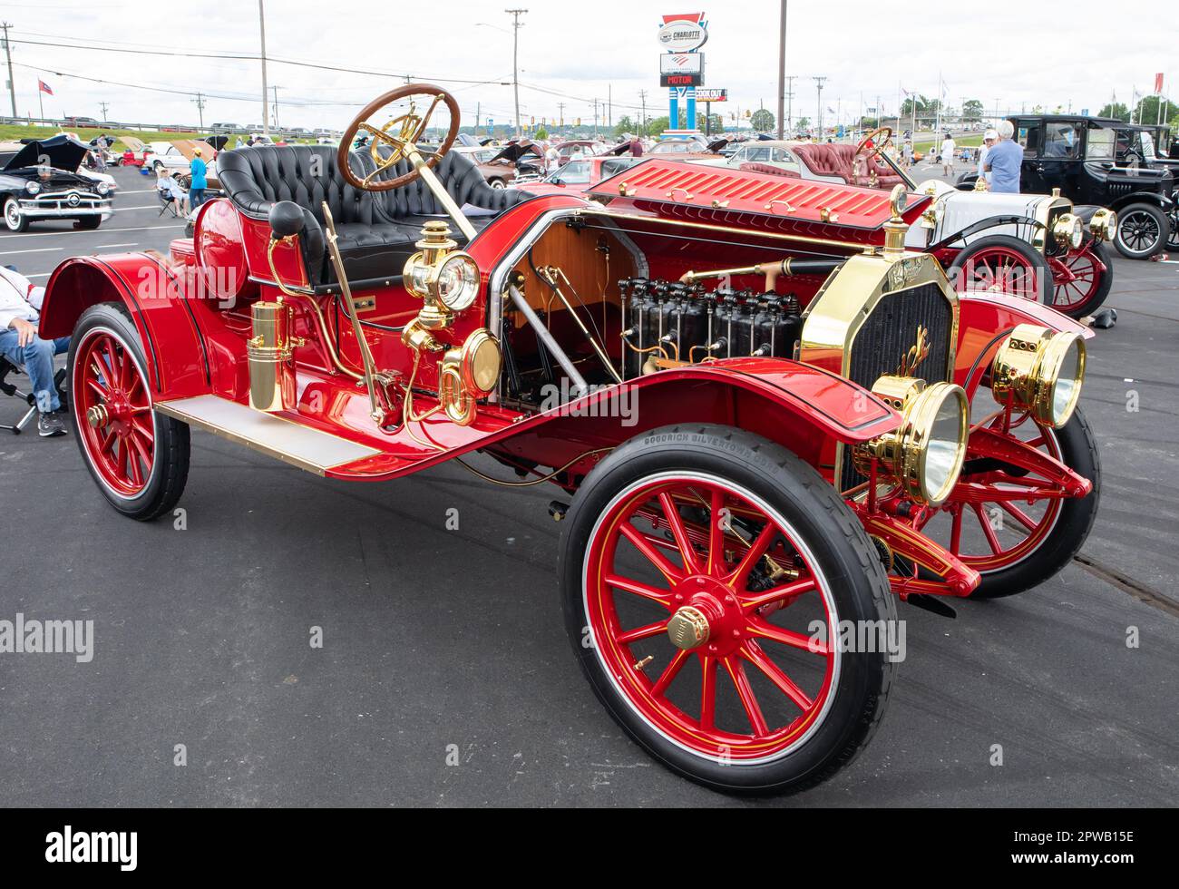 A vintage 1910 Buick automobile on display at a classic car show Stock ...