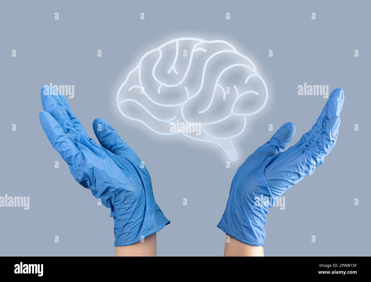 Brain organ diagnostic and health care concept. Neurology Stock Photo ...