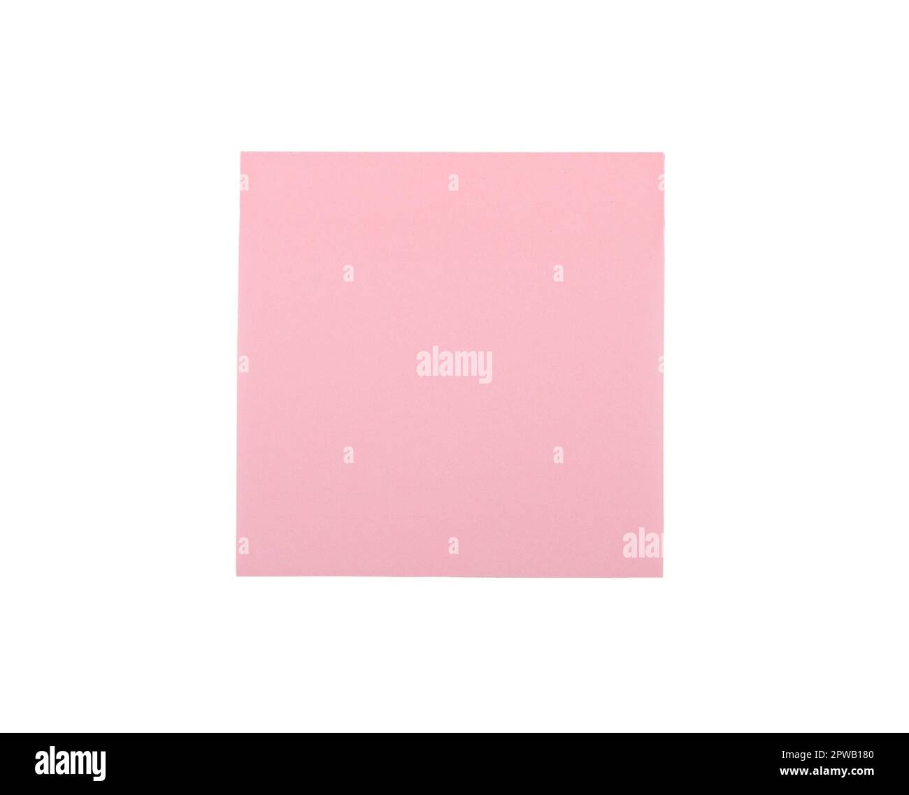 Pink sticky note, empty blank memo sticker isolated on white Stock ...