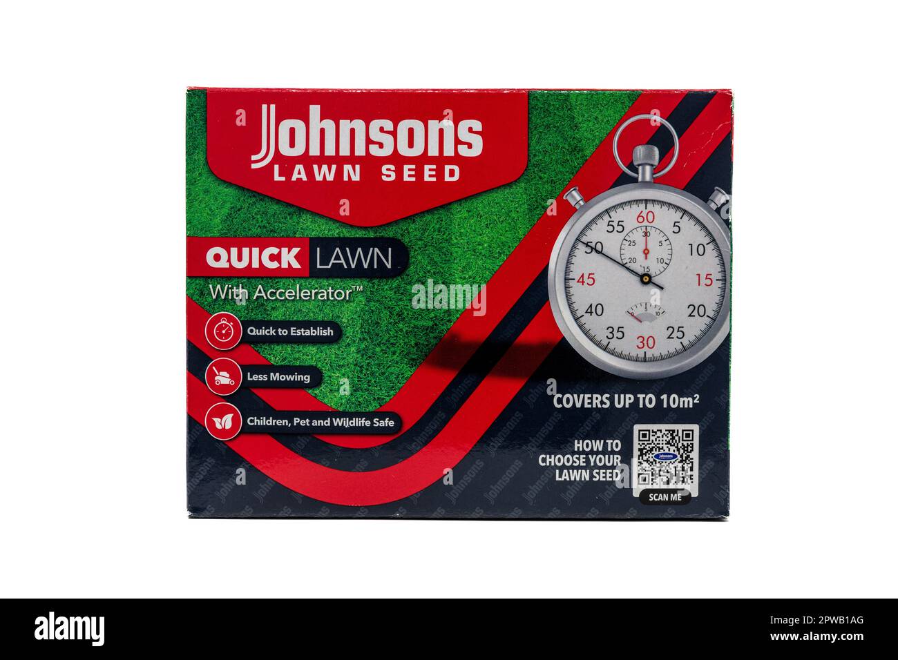 Johnsons Lawn Seed Quick Lawn with Accelerator Stock Photo - Alamy