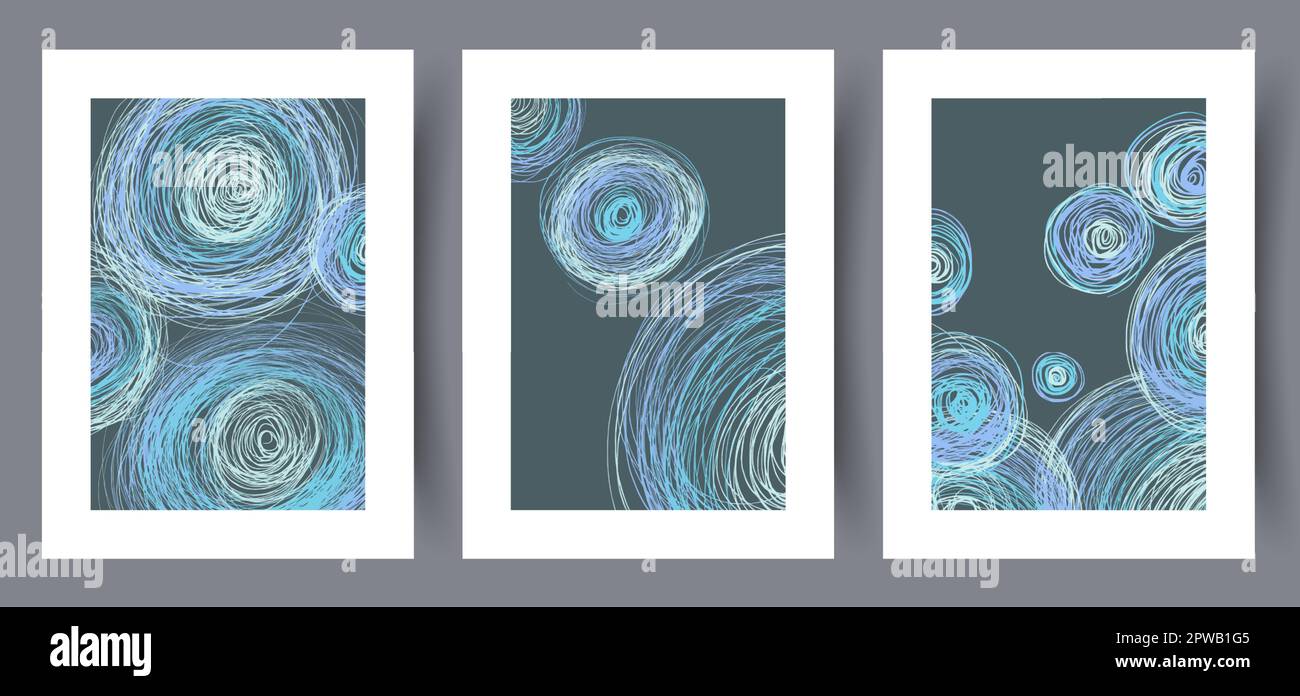 Abstract figures aesthetic shapes wall art print Stock Vector Image ...