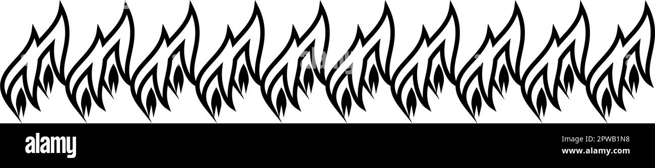 Fire border Black and White Stock Photos & Images - Alamy