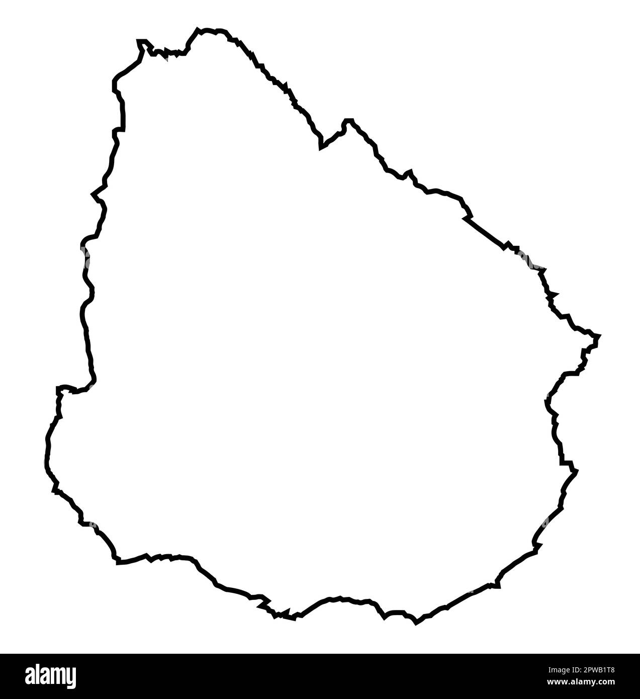 Uruguay Outline Map Stock Vector Image & Art - Alamy