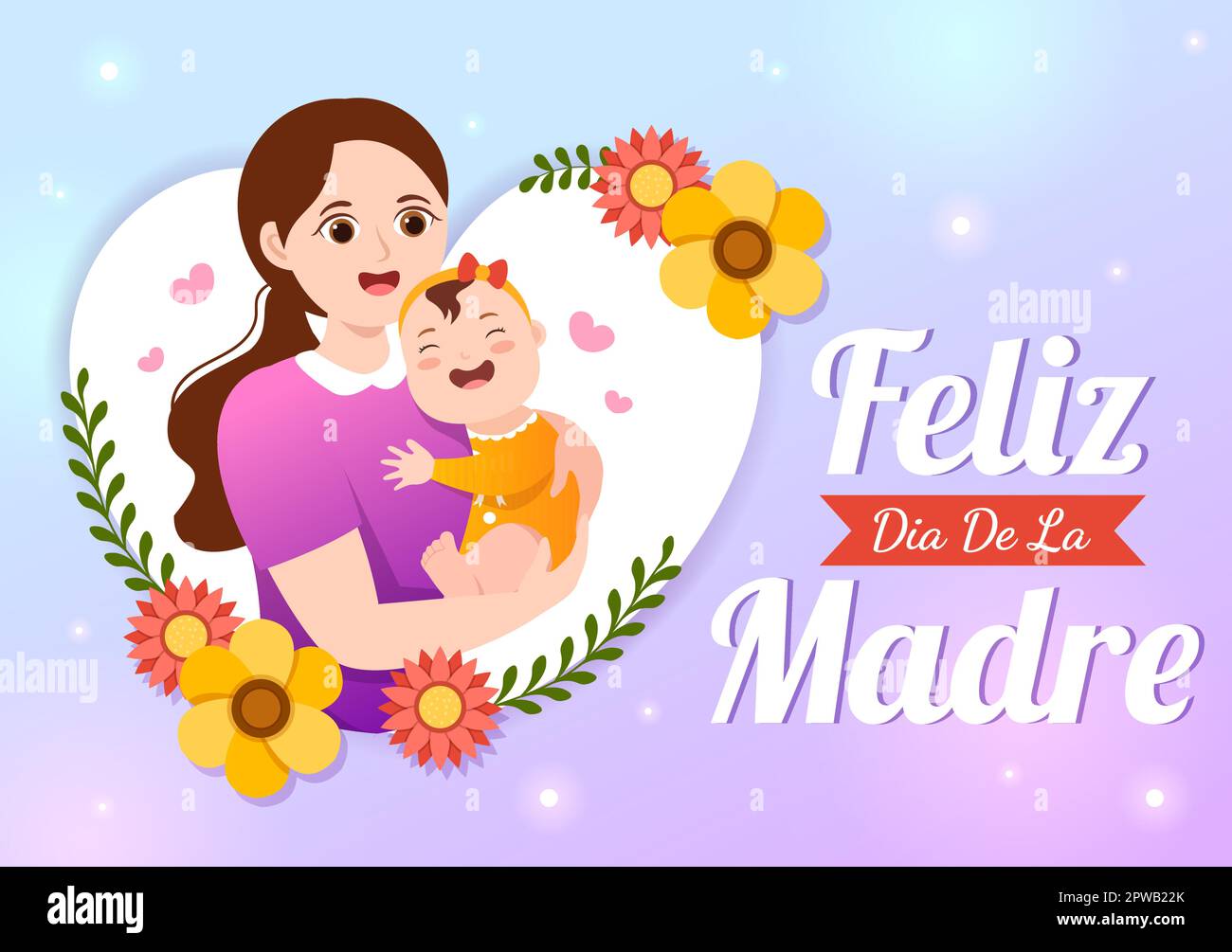 Feliz DÃ­a De La Madre Illustration with Celebrating Happy Mother Day ...