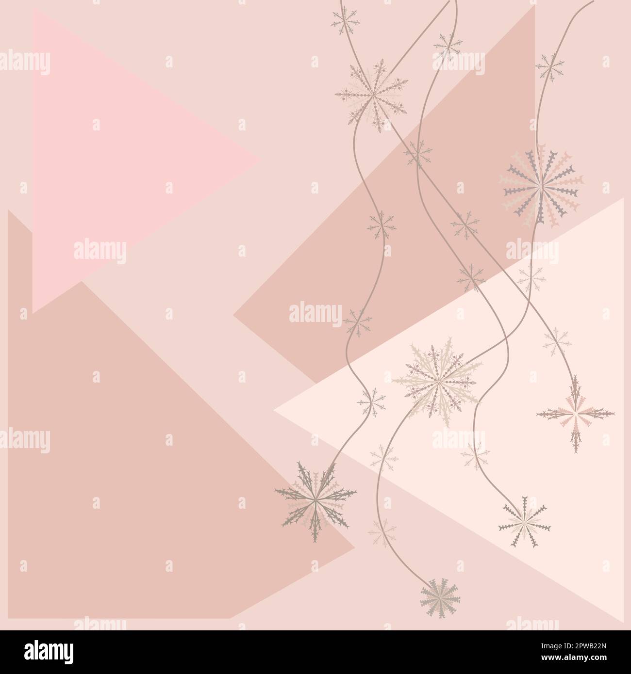 brown snowflakes on a pastel and pink background Stock Vector Image ...
