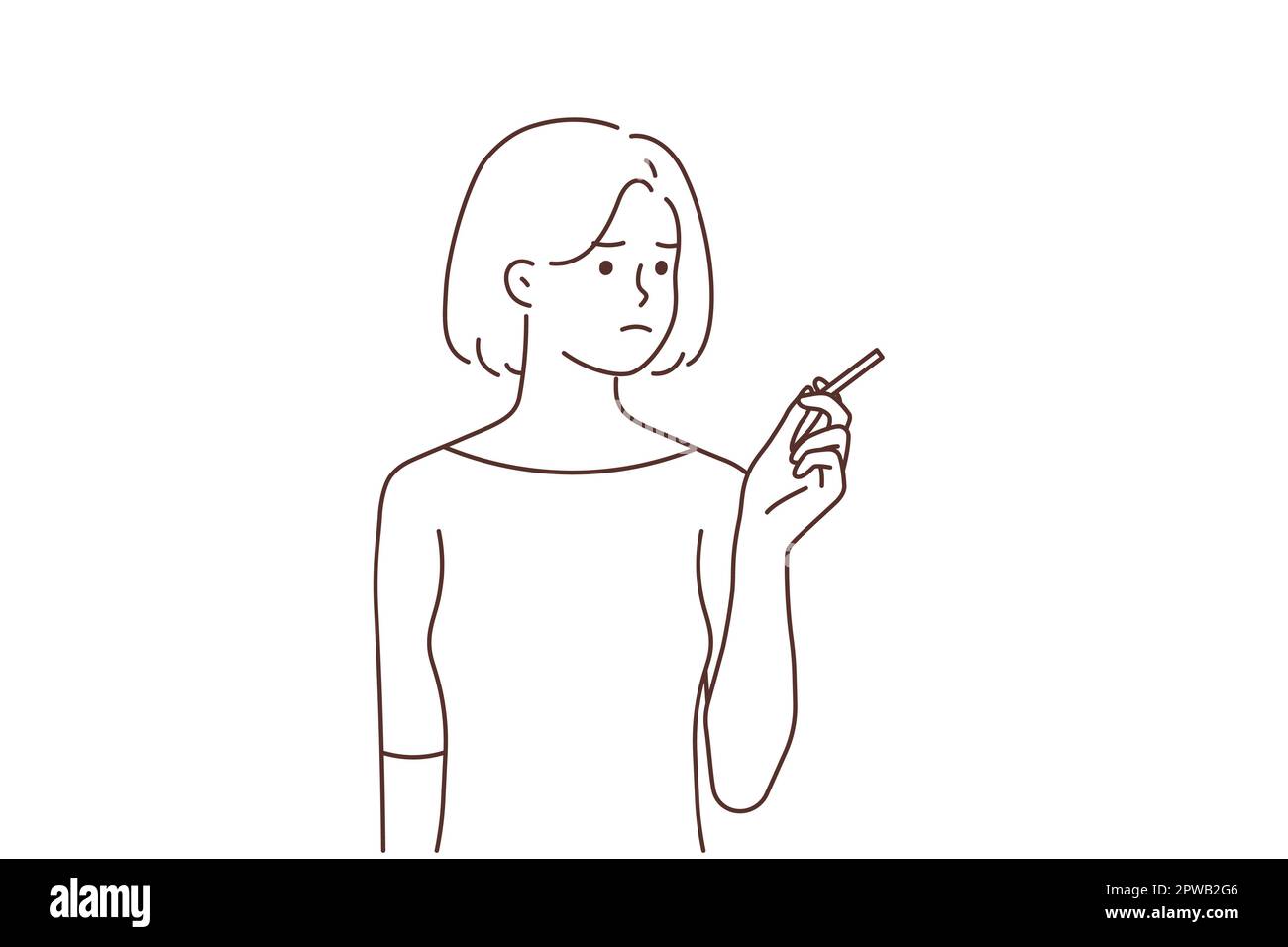 Smoking girl drawing hi-res stock photography and images - Alamy