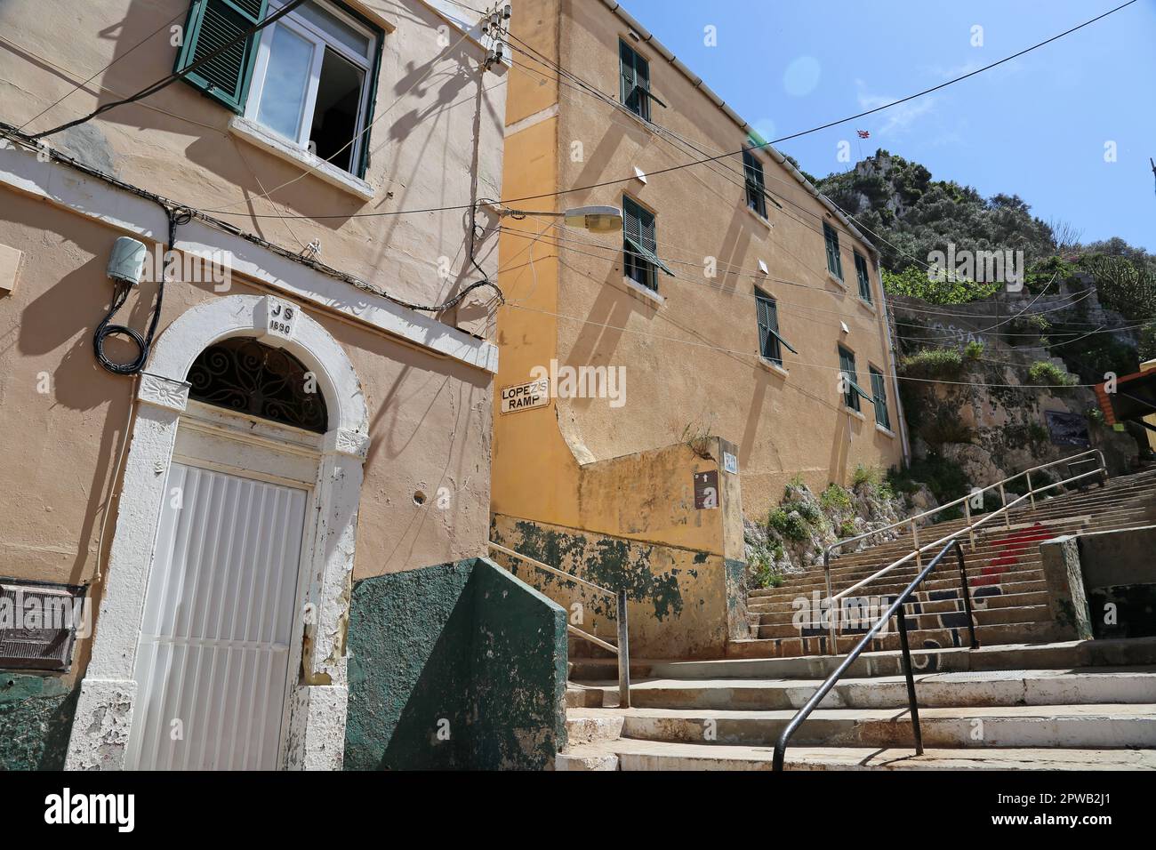 Union Jack Steps (aka Referendum Steps), Devil's Gap Road, Gibraltar ...