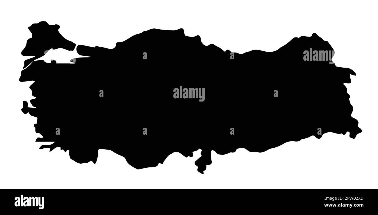 Turkey Silhouette Map Stock Vector Image & Art - Alamy
