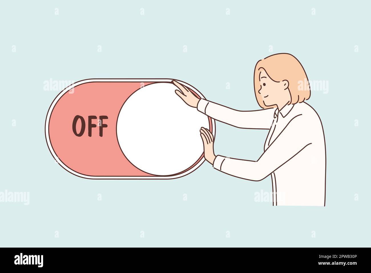 Switch off power worker hi-res stock photography and images - Alamy