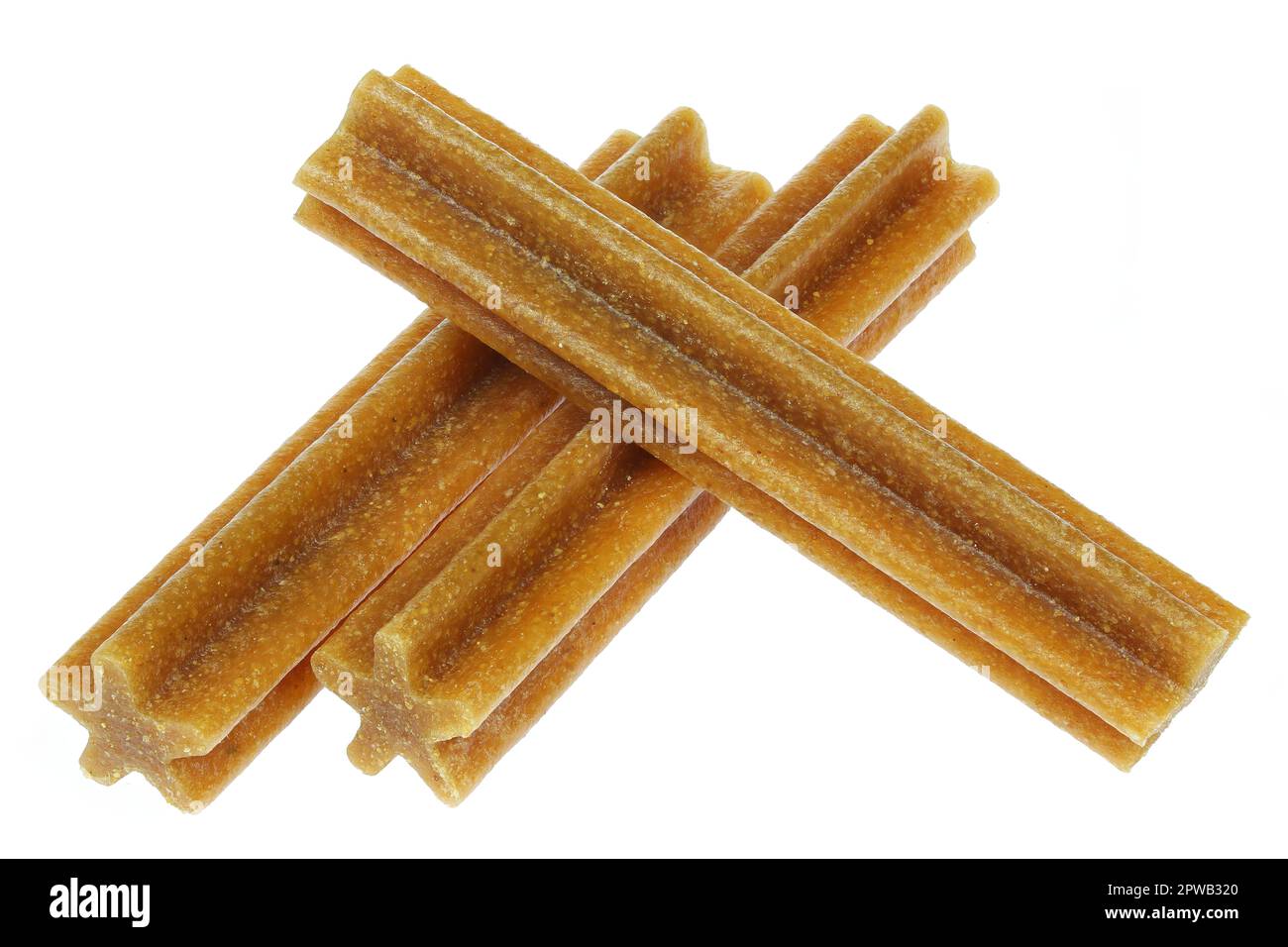 dog dental sticks isolated on white background Stock Photo - Alamy