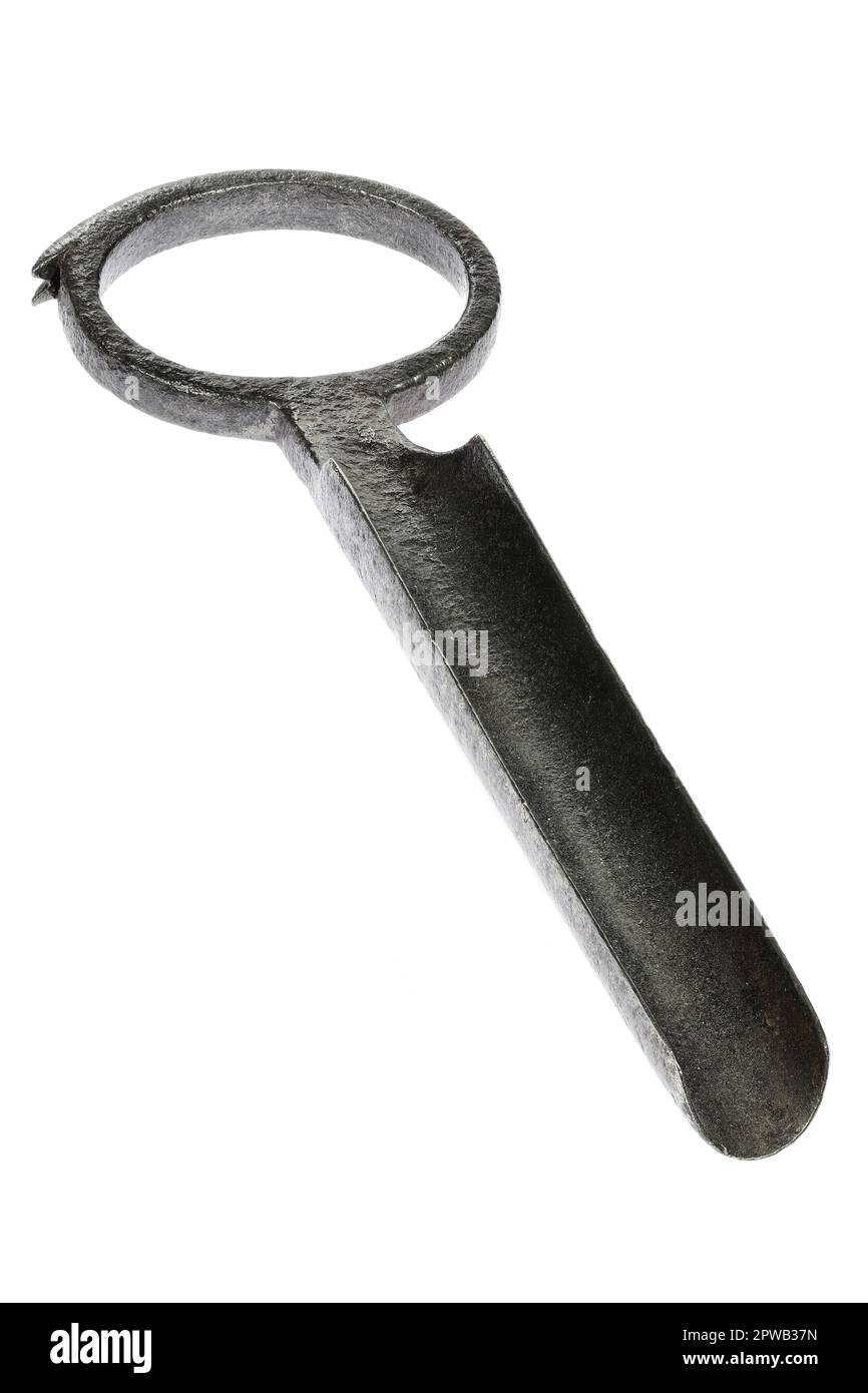 hand-forged cheese iron isolated on white background Stock Photo - Alamy