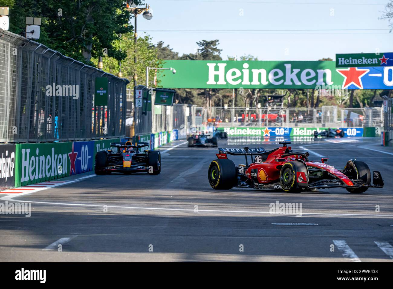 Baku, Azerbaijan, April 29, Charles Leclerc, from Monaco competes for ...