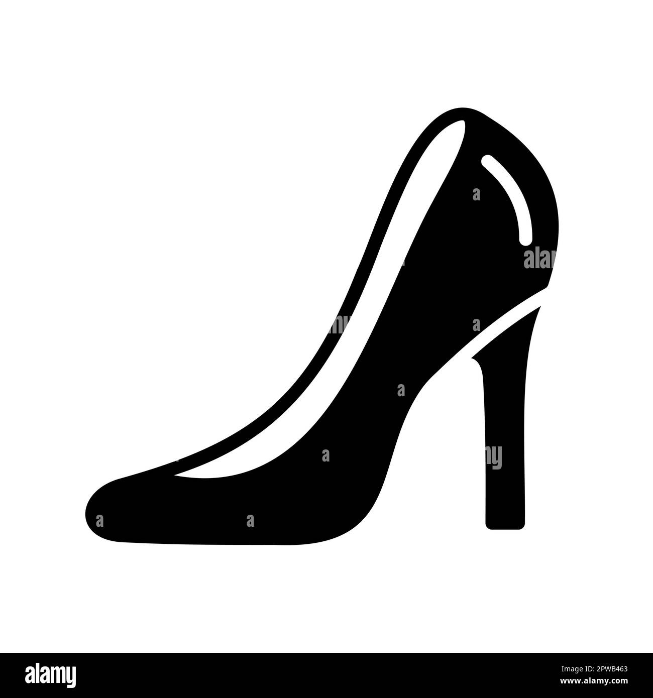Wedding shoe of the bride with high heels icon Stock Vector Image & Art ...