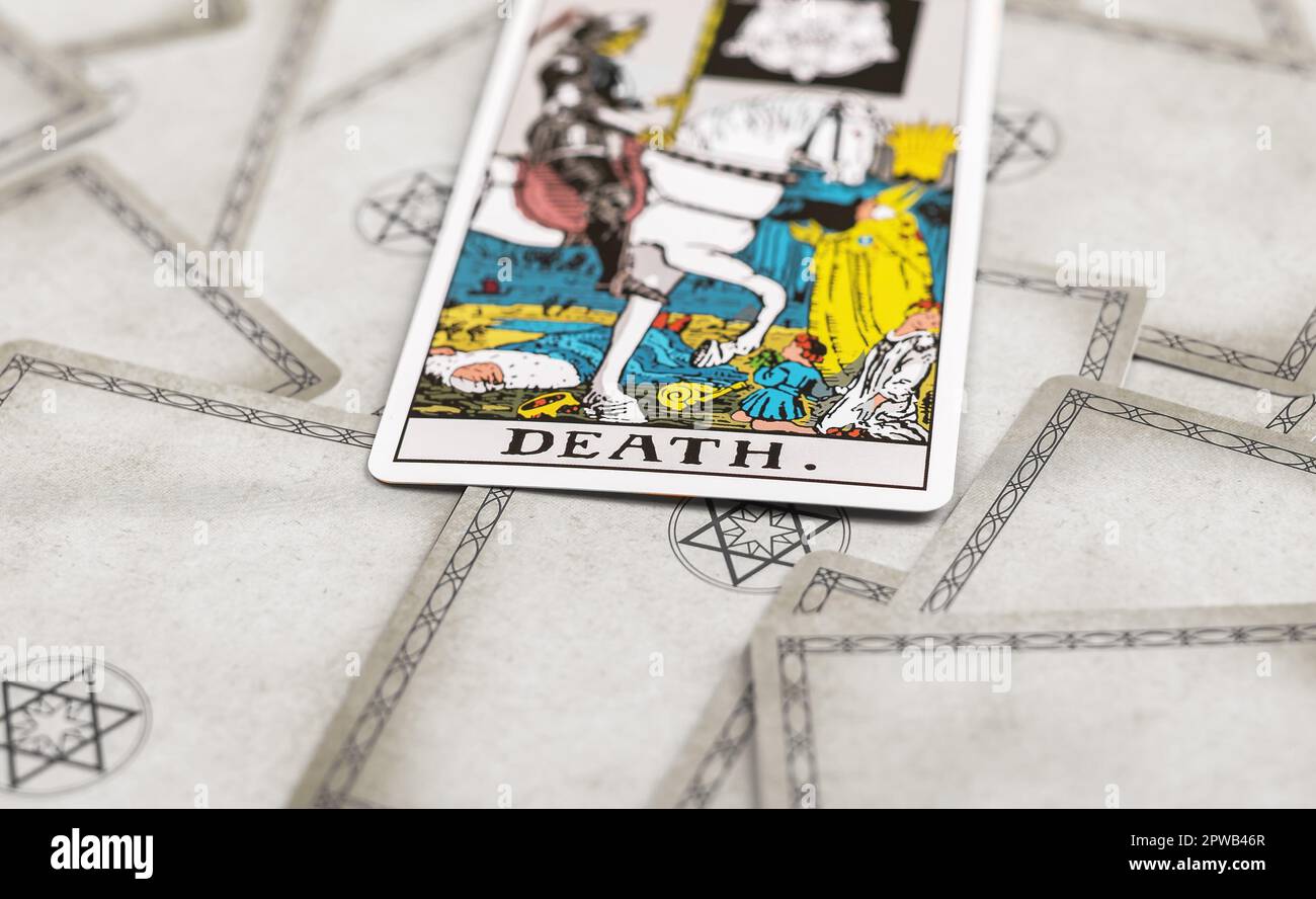 Lodz Poland April 15 2023 The Death, major arcana on tarot cards deck ...