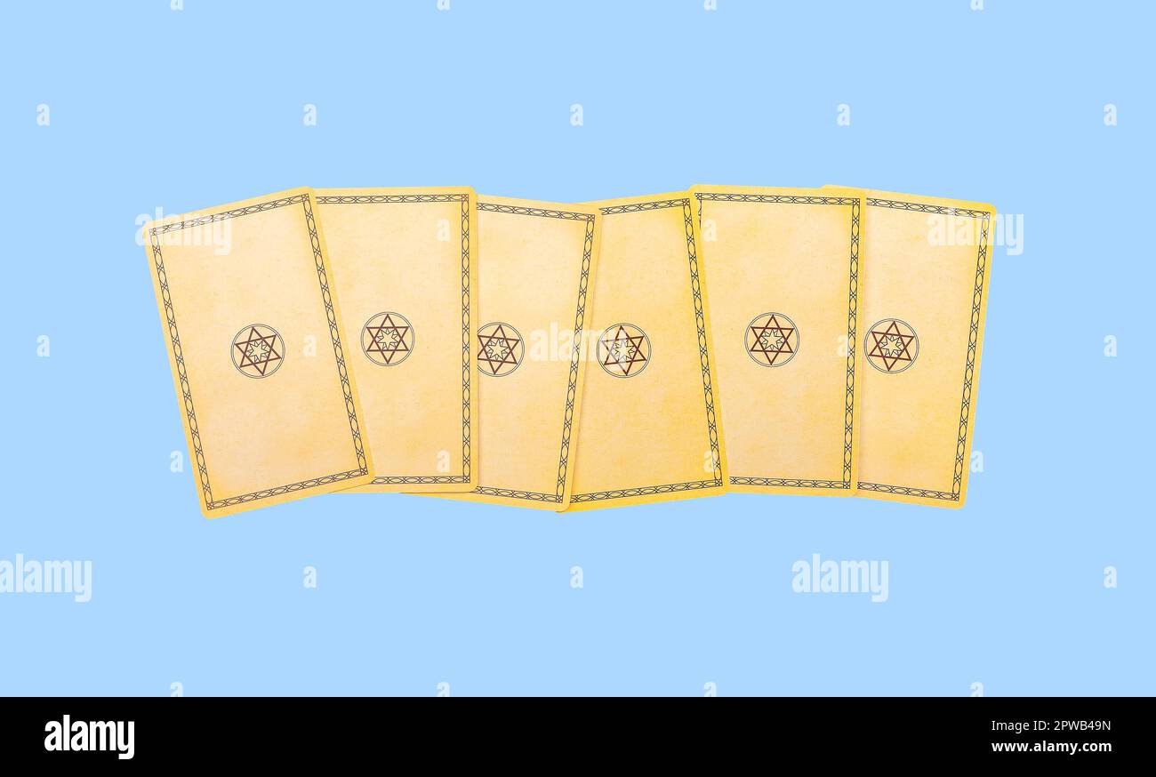 Lodz Poland April 15 2023 Tarot cards back, backside row Stock Photo ...