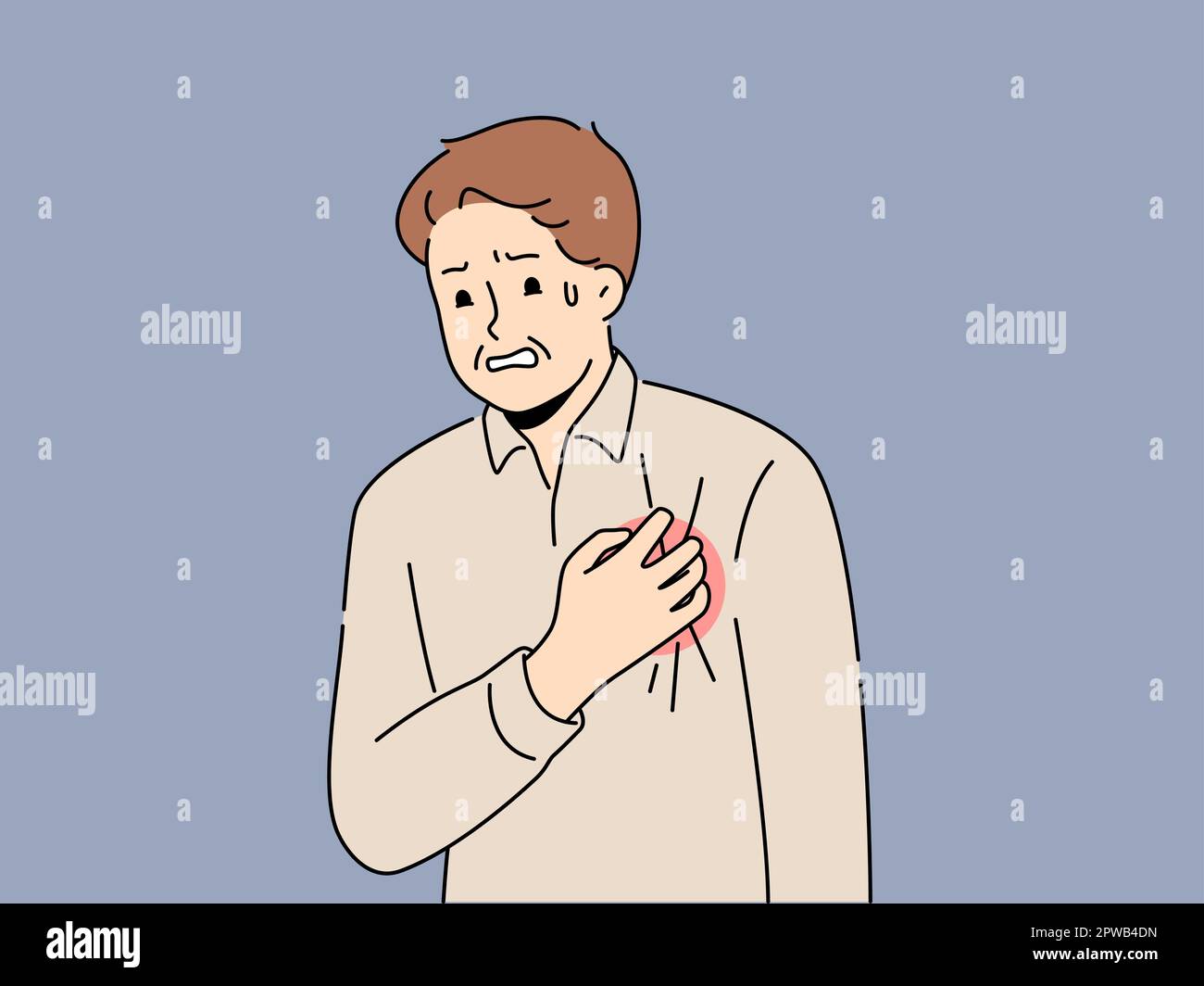 Man sick stroke Stock Vector Images - Alamy