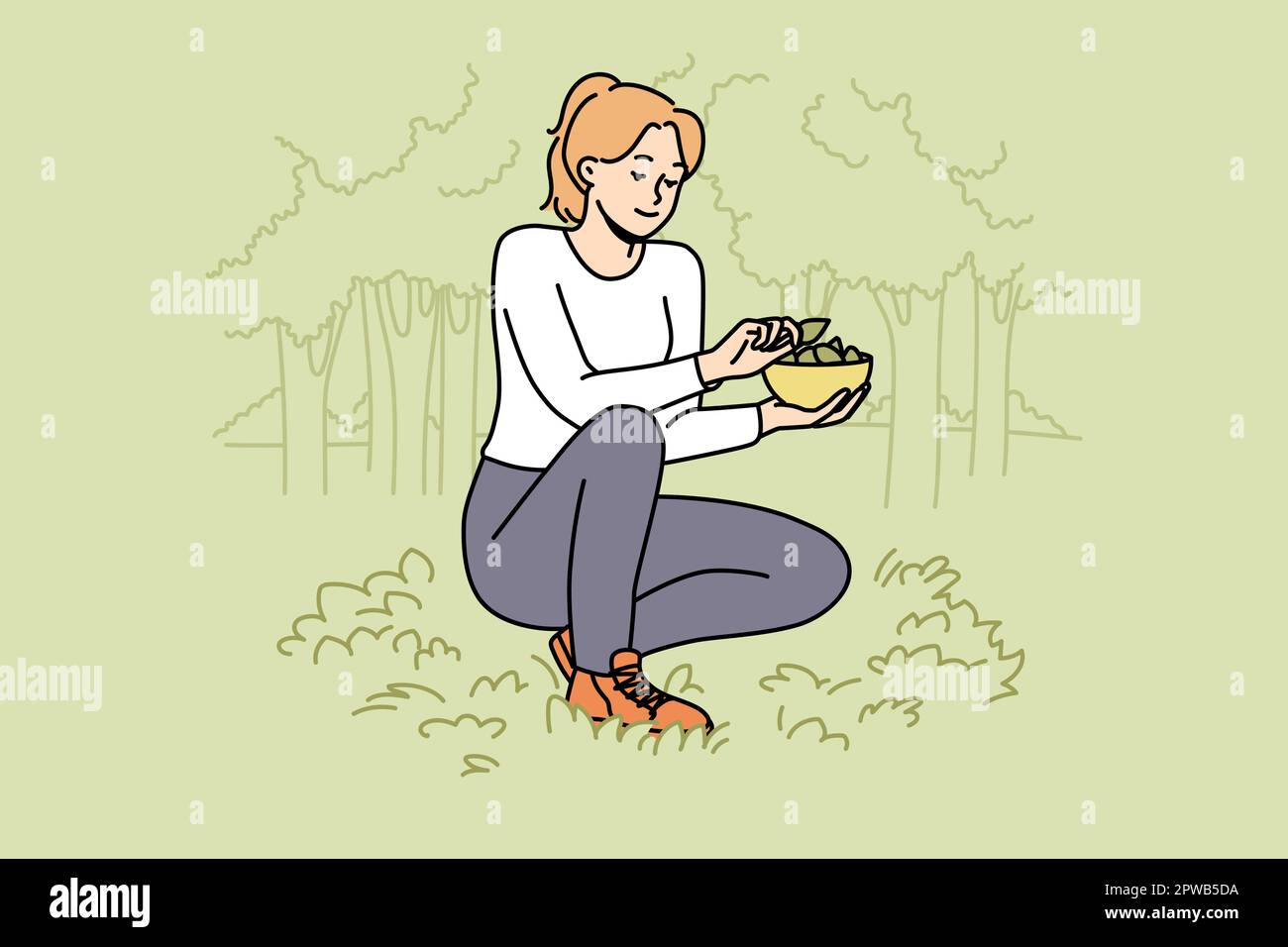 Basket gathering Stock Vector Images - Alamy