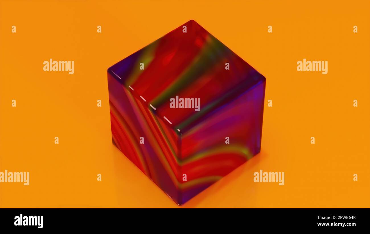 Marble cube 3d render. Computer generated Stock Photo - Alamy