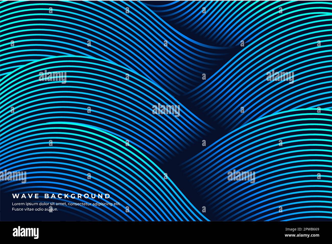 Glowing wave line background. Abstract wave background. Cozy blue wave ...