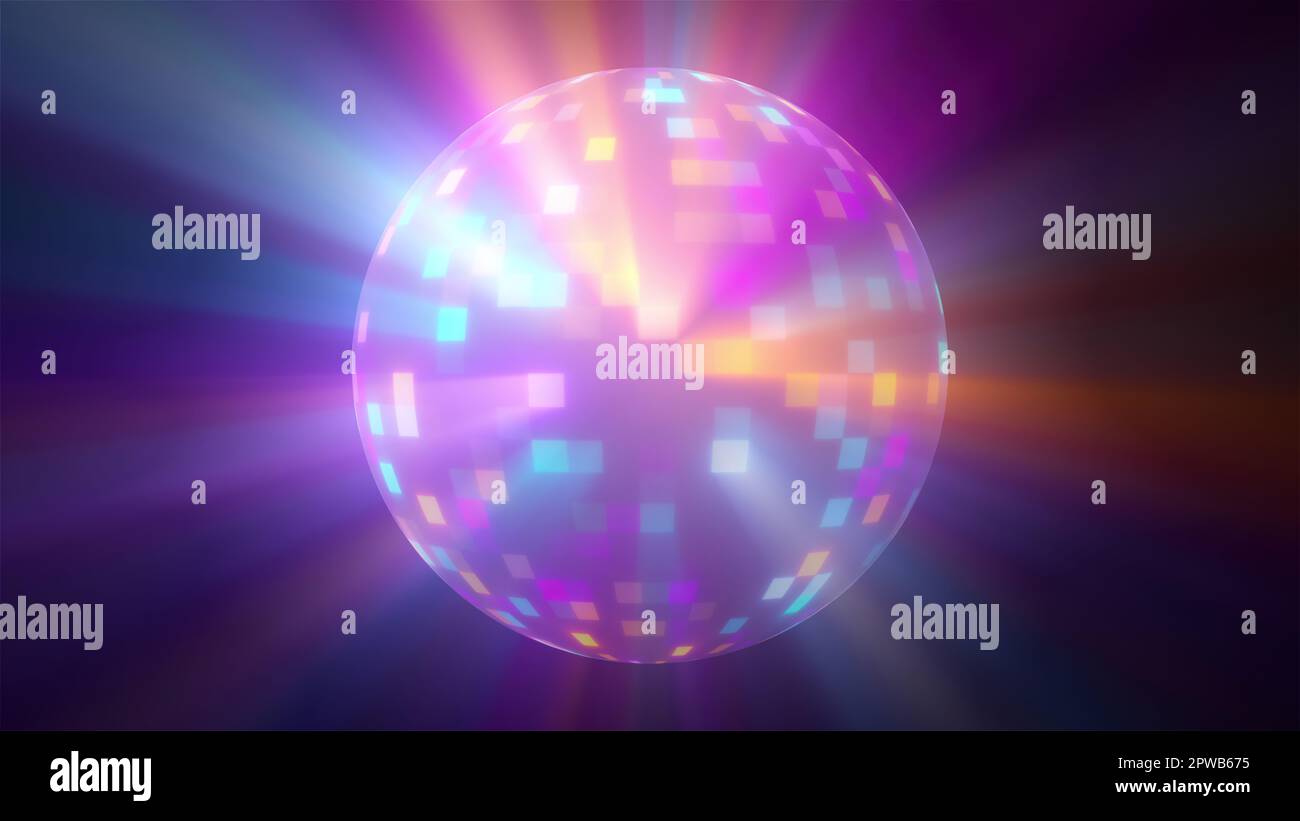 Colorful disco ball. Computer generated 3d render Stock Photo - Alamy