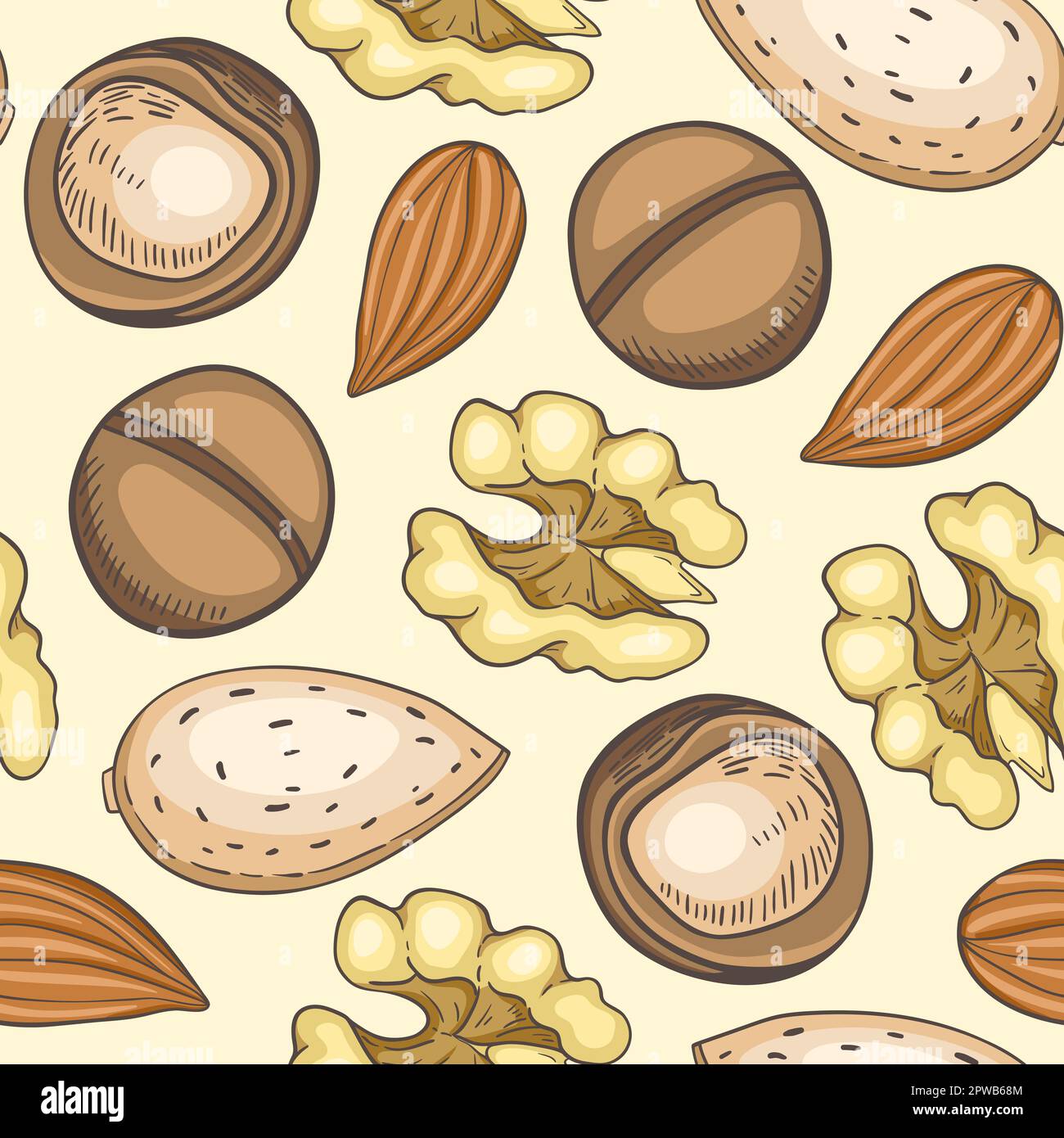 Walnut pattern seamless hi-res stock photography and images - Alamy