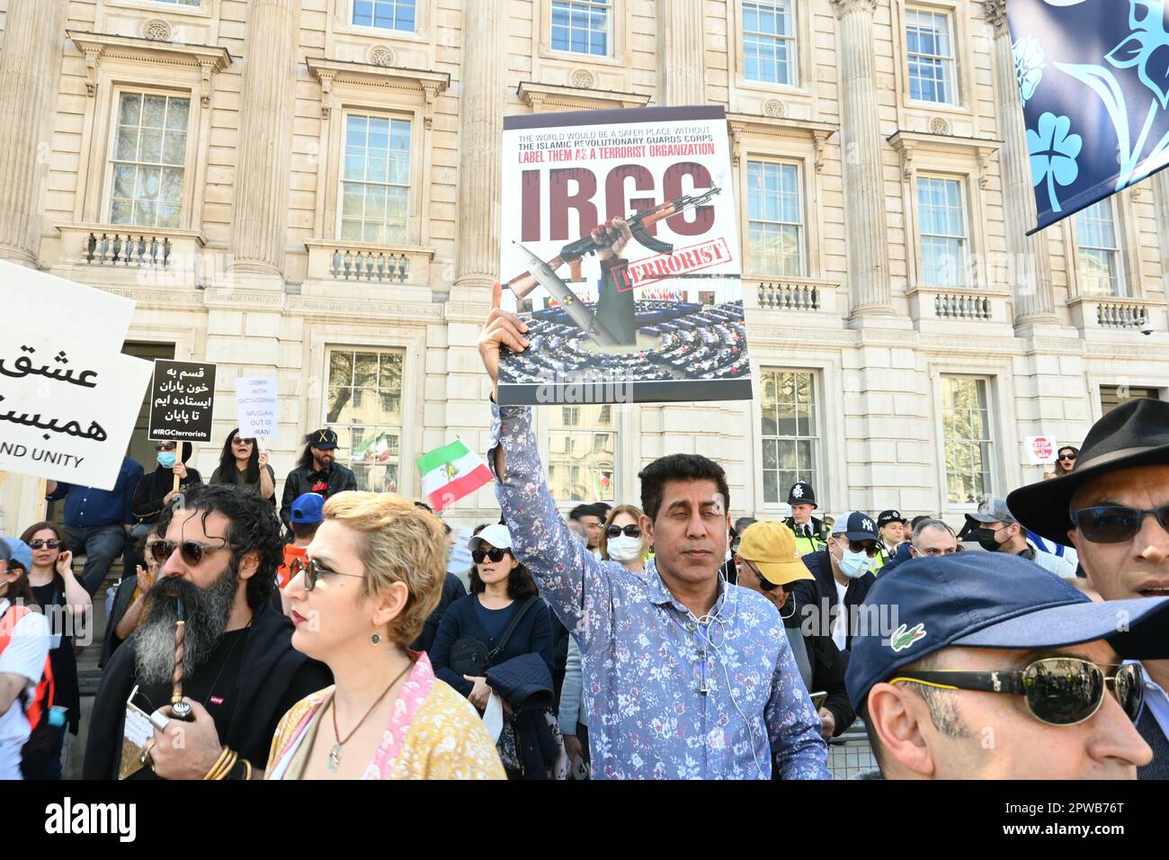 Whitehall, London, UK. 29th Apr, 2023. Hundreds Iranian rally in ...