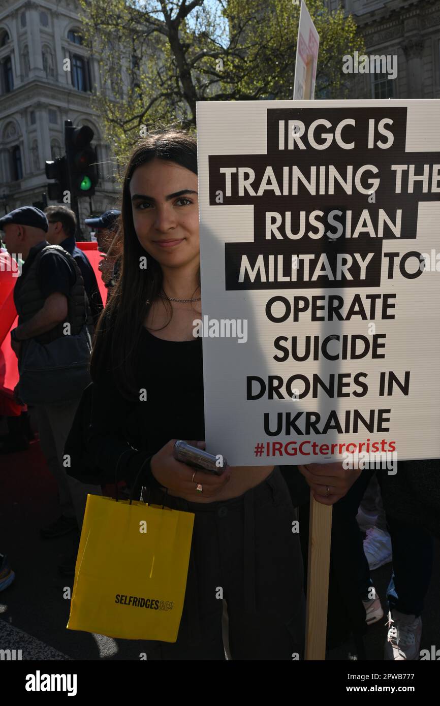 Whitehall, London, UK. 29th Apr, 2023. Hundreds Iranian rally in ...