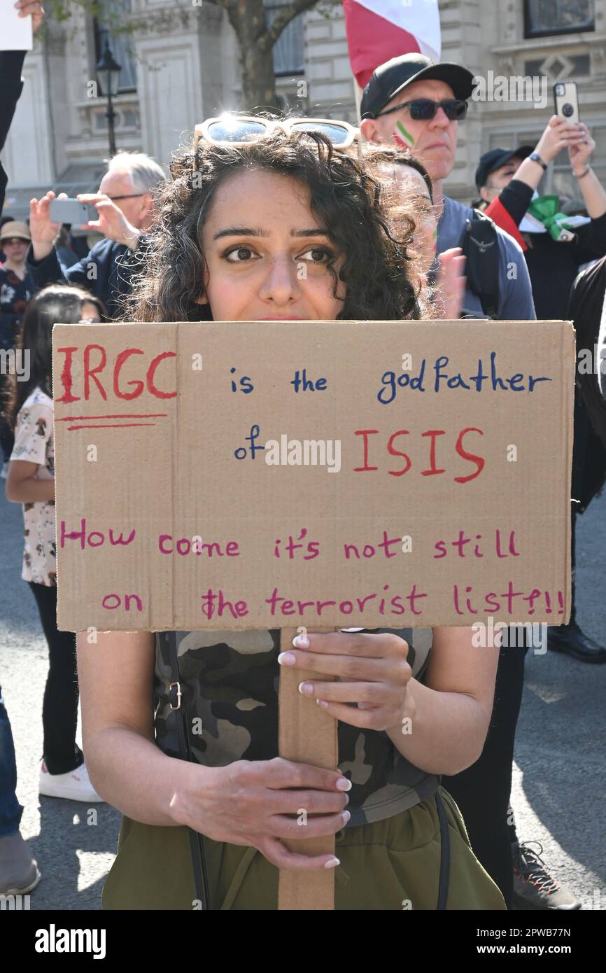 Whitehall, London, UK. 29th Apr, 2023. Hundreds Iranian rally in ...