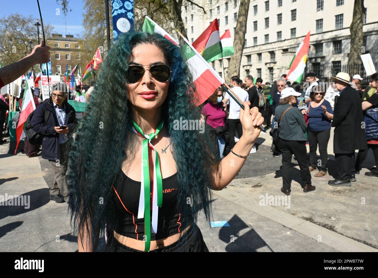 Whitehall, London, UK. 29th Apr, 2023. Hundreds Iranian rally in ...