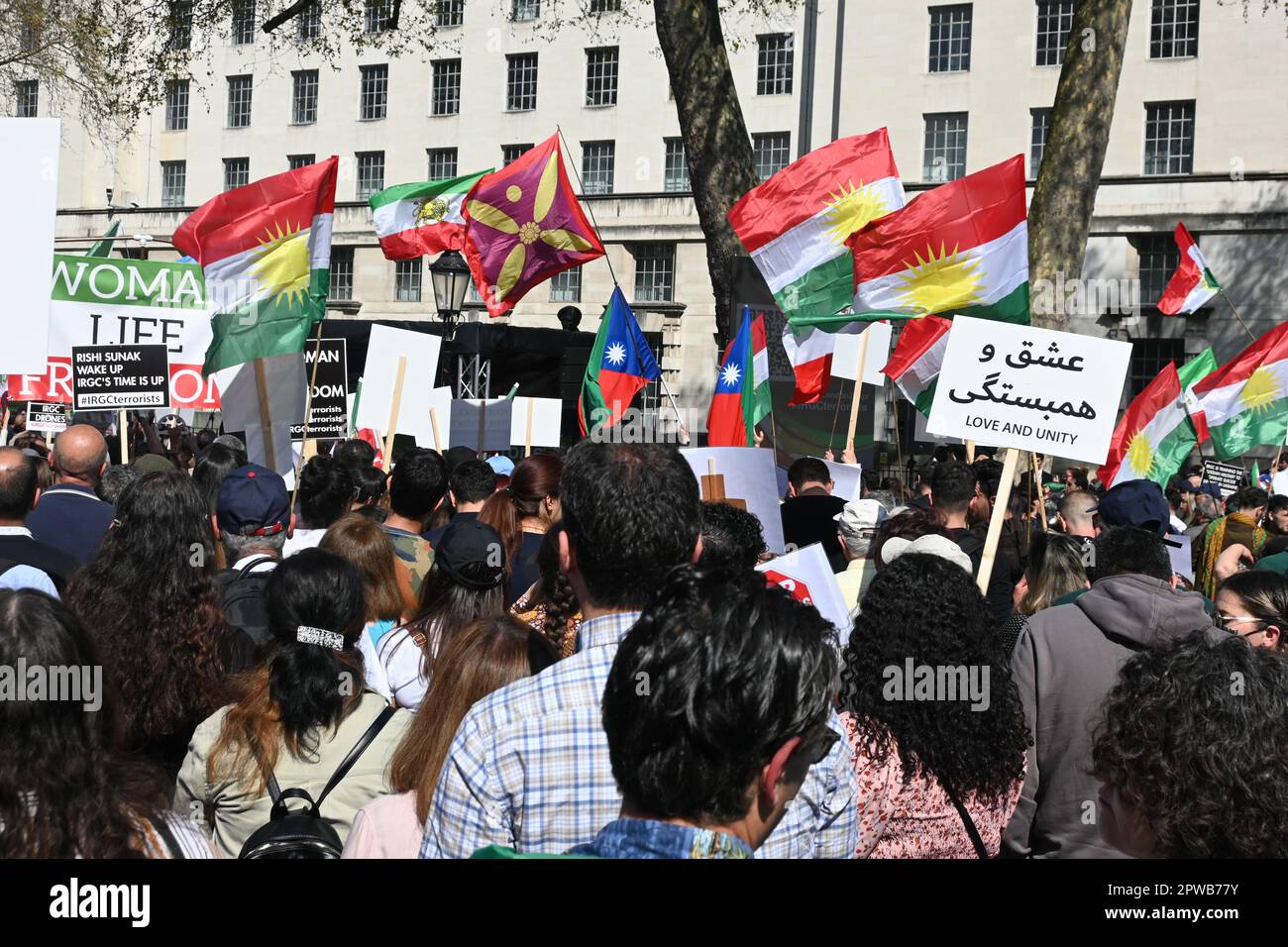 Whitehall, London, UK. 29th Apr, 2023. Hundreds Iranian rally in ...