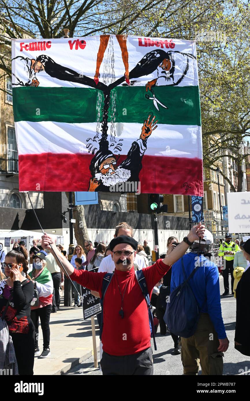 Whitehall, London, UK. 29th Apr, 2023. Hundreds Iranian rally in ...