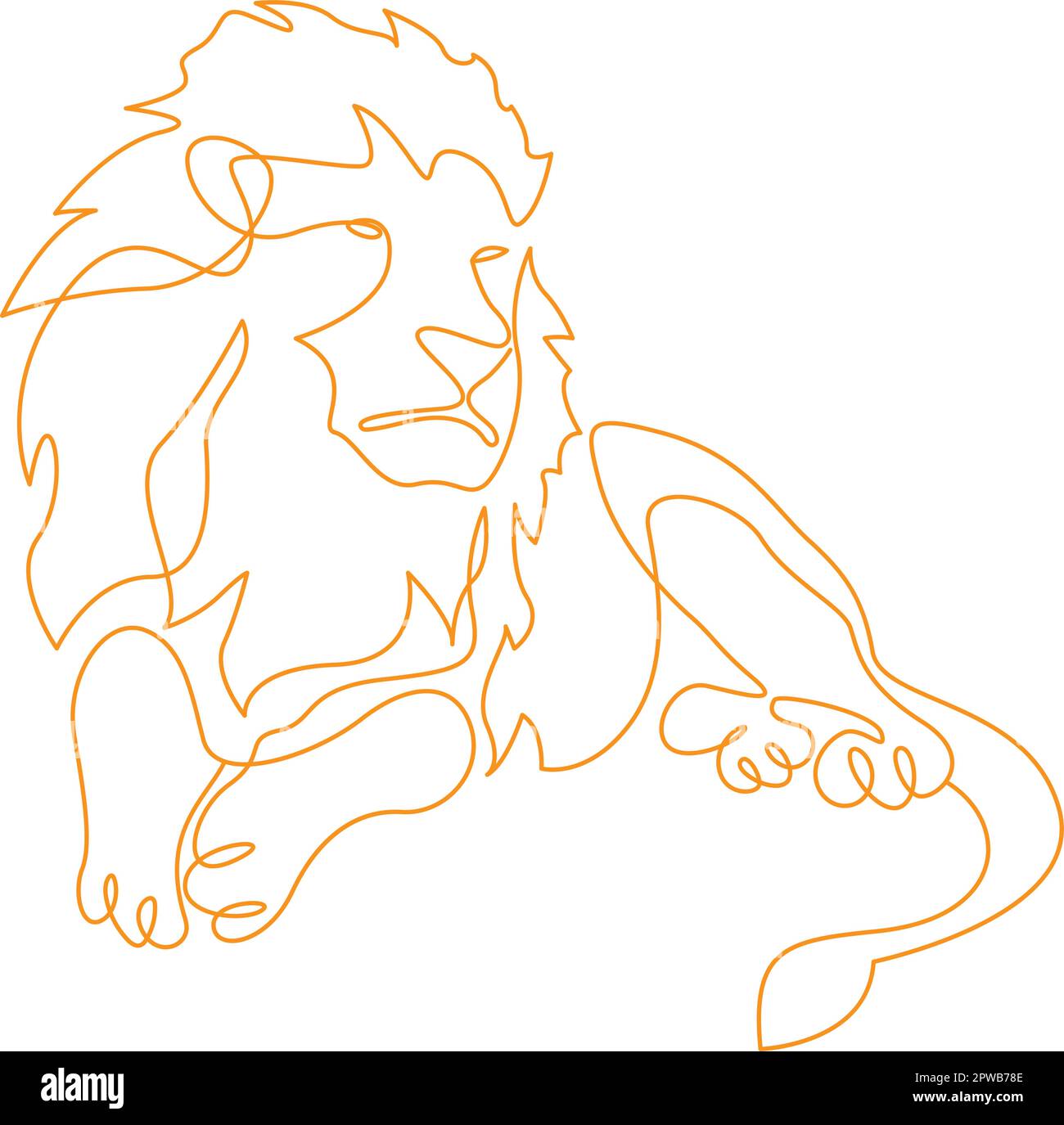Outline lion art hi-res stock photography and images - Alamy