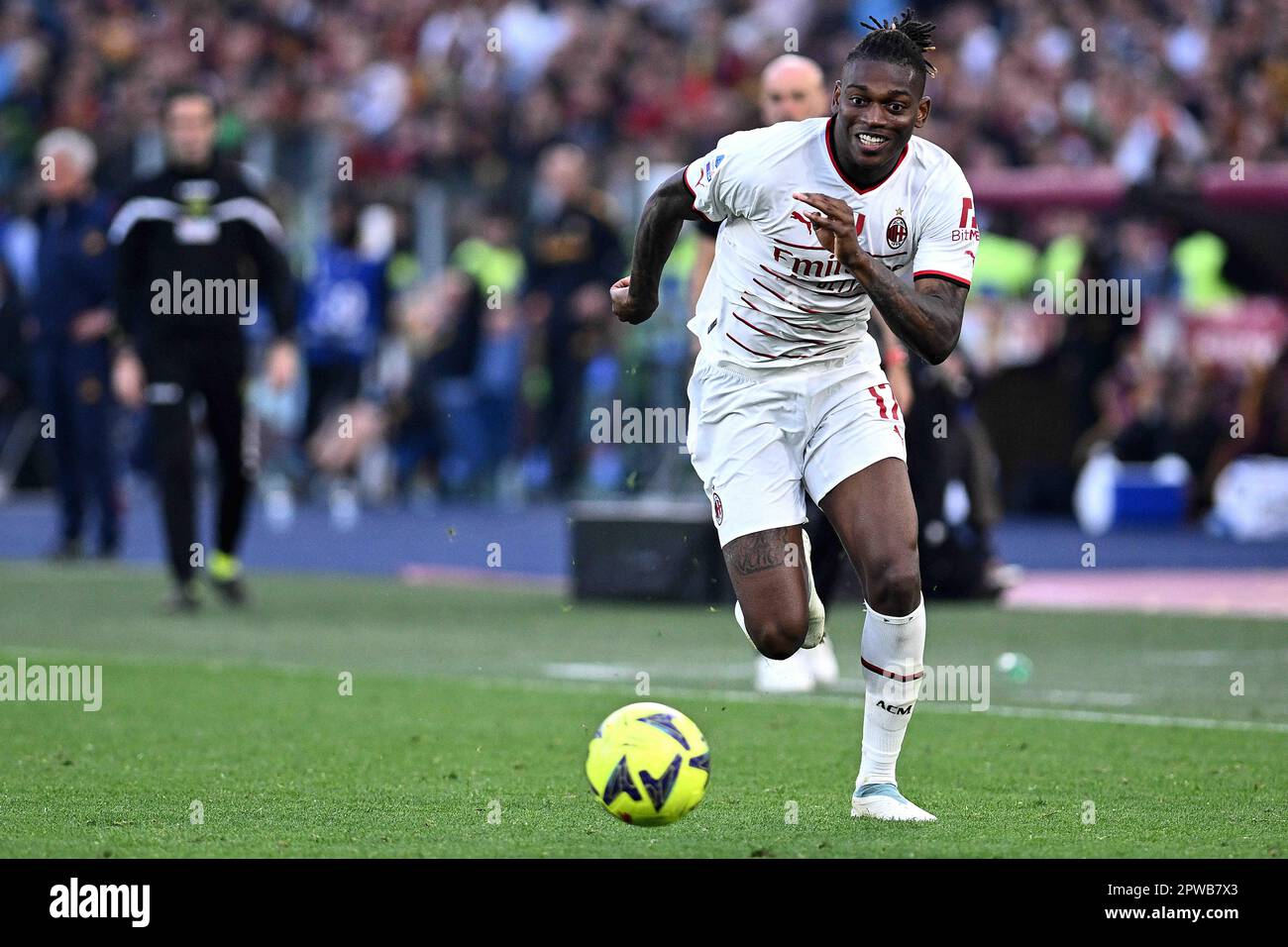 Rome, Italy. 29th Apr, 2023. Rafael Leao of AC Milan during the Serie A ...