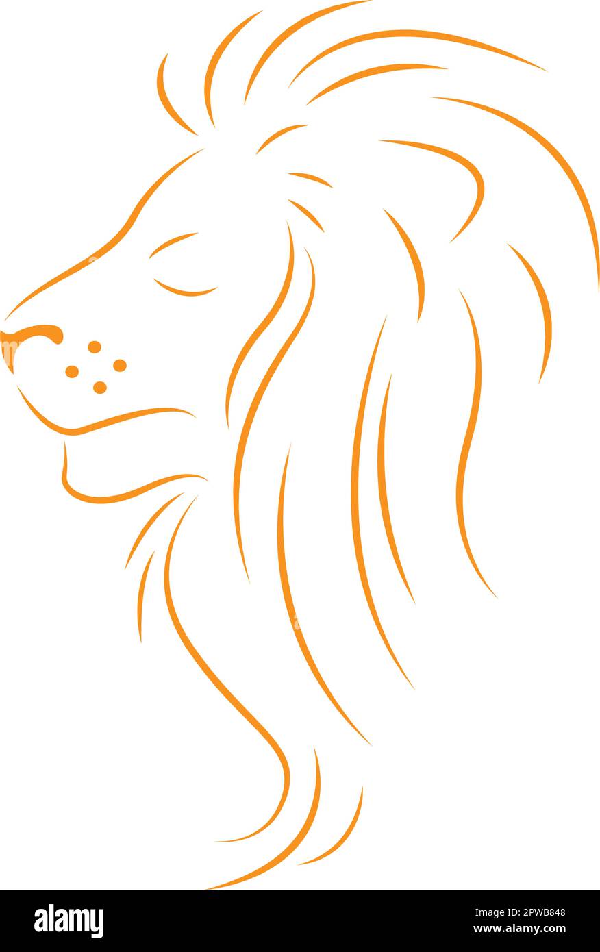 Lion line art logo icon design Stock Vector Image & Art - Alamy