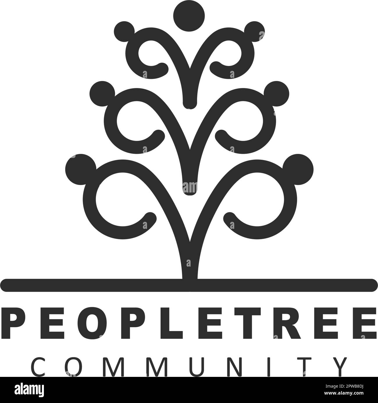 people tree community icon vector illustration concept design Stock ...