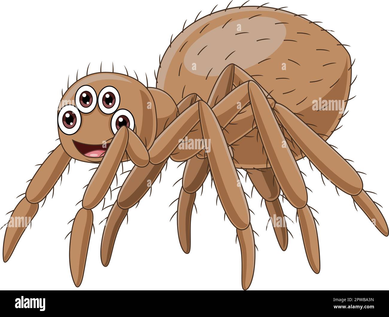 Cute tarantula cartoon on white background Stock Vector Image & Art - Alamy