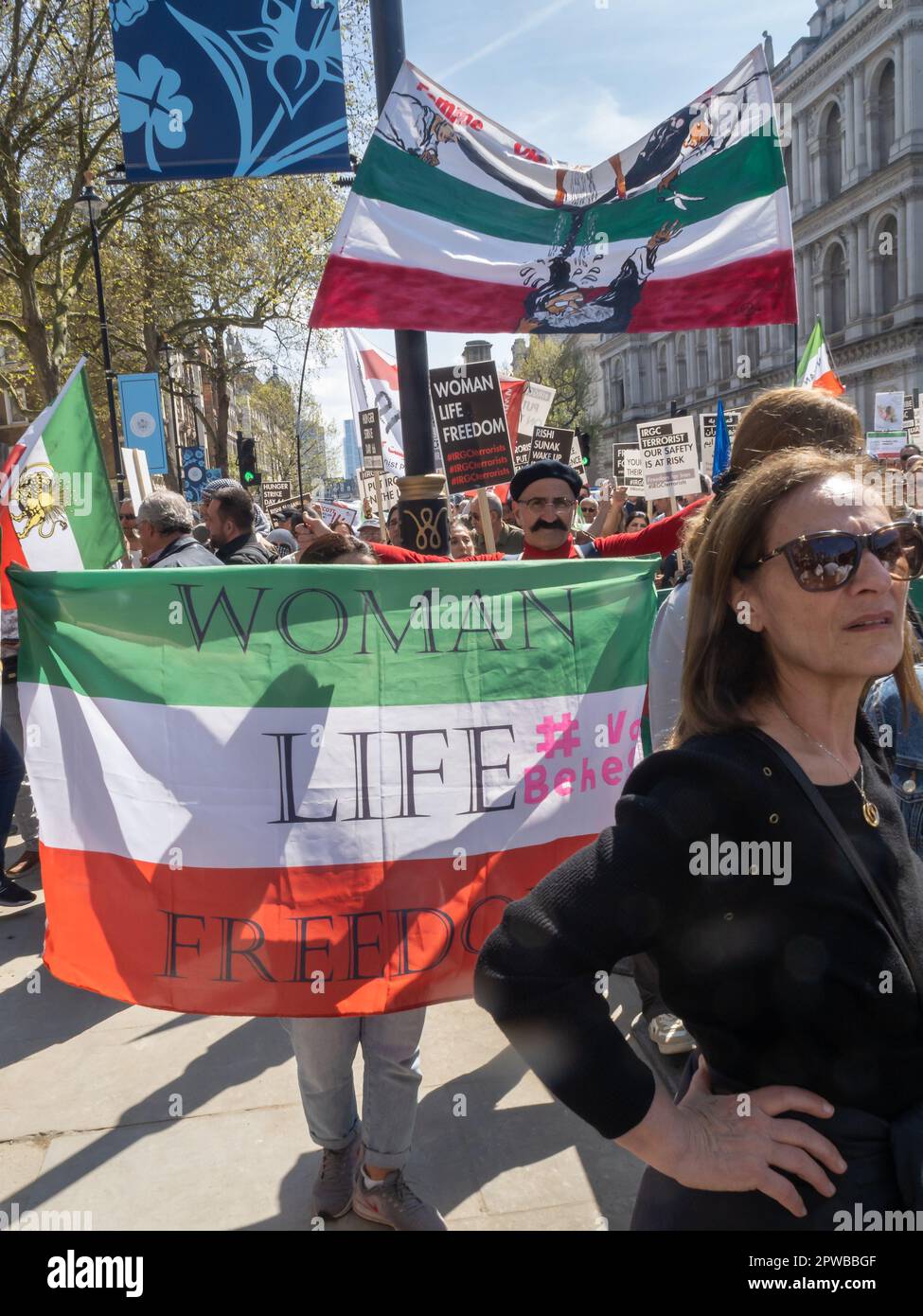 London, UK. 29 Apr 2023. Several thousand Iranians and supporters ...
