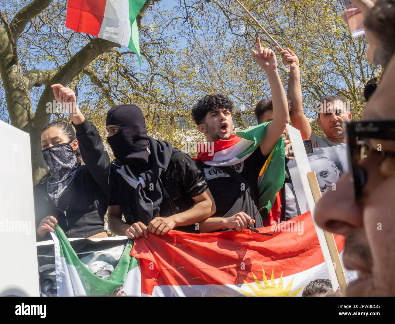 London, UK. 29 Apr 2023. Several thousand Iranians and supporters ...