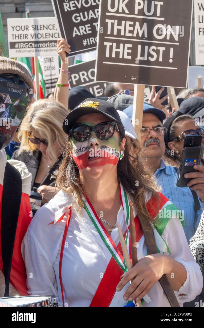 London, UK. 29 Apr 2023. Several thousand Iranians and supporters ...