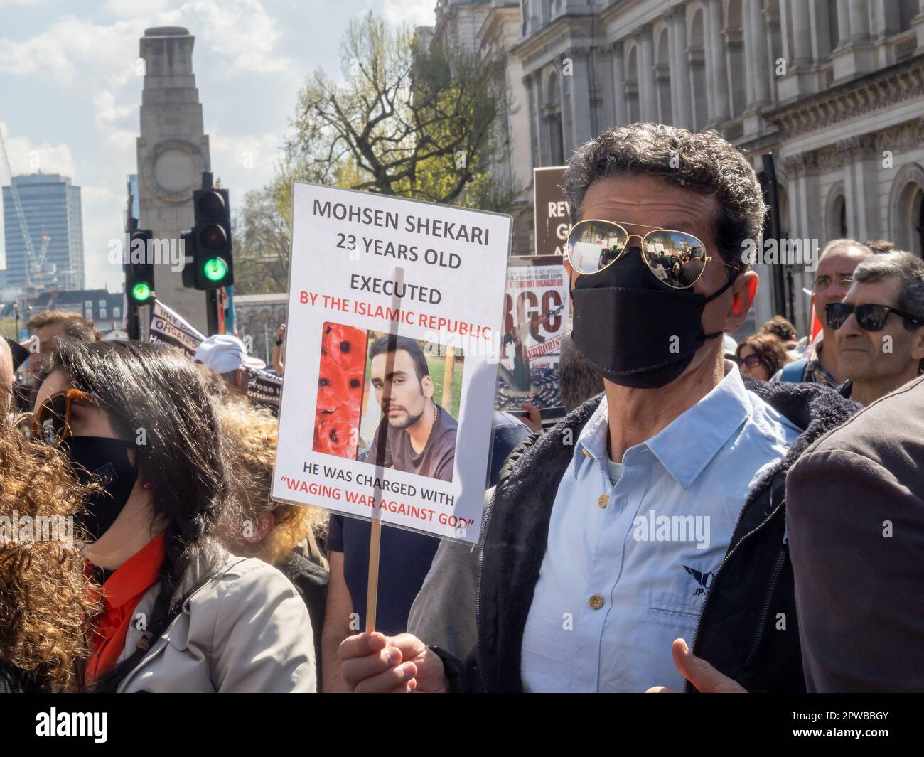 London, UK. 29 Apr 2023. Several thousand Iranians and supporters ...