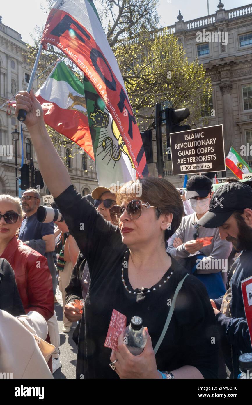 London, UK. 29 Apr 2023. Several thousand Iranians and supporters ...