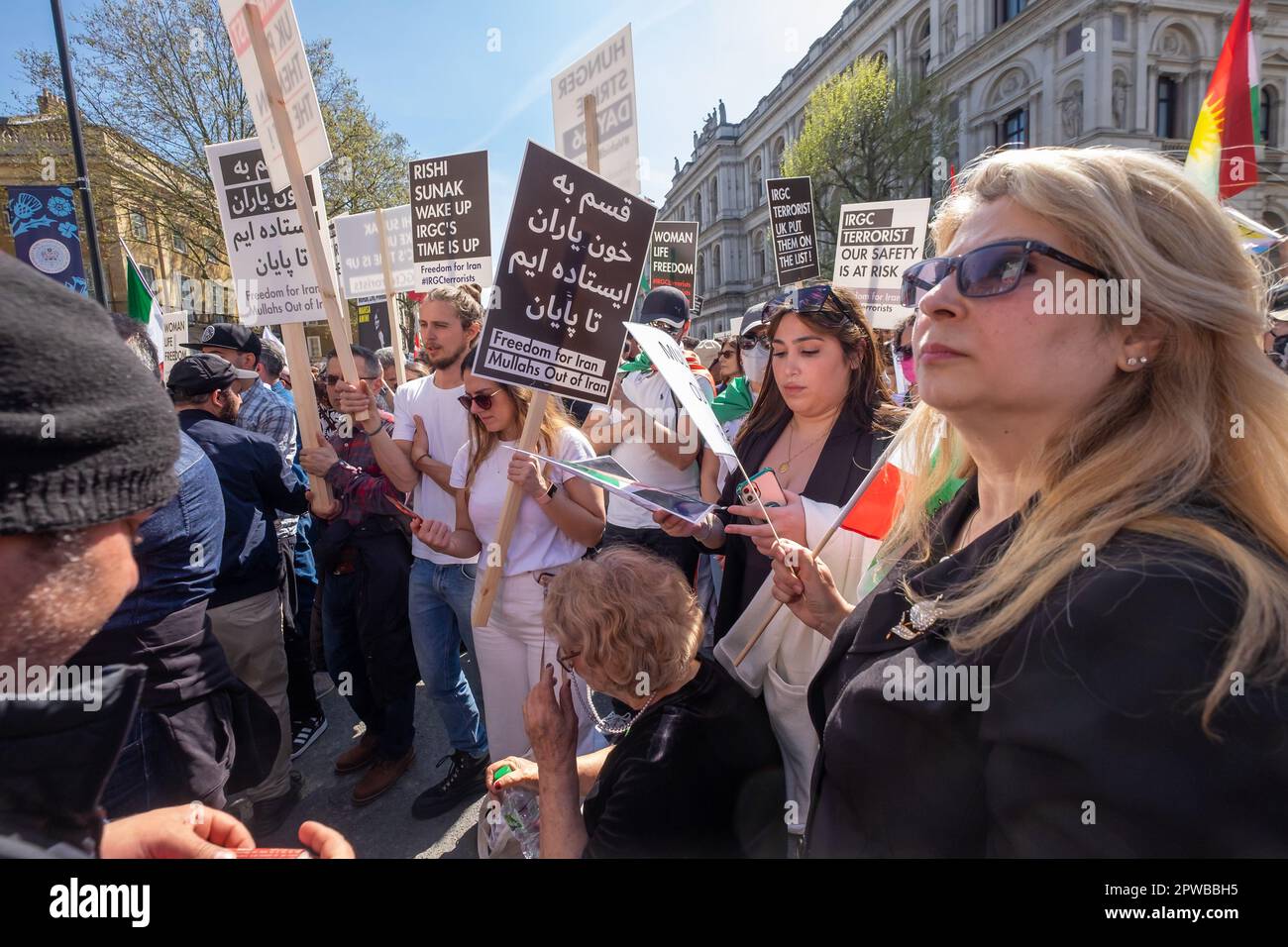 London, UK. 29 Apr 2023. Several thousand Iranians and supporters ...