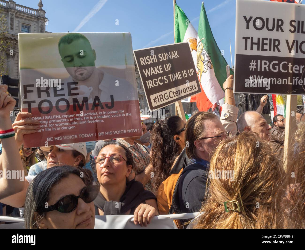London, UK. 29 Apr 2023. Several thousand Iranians and supporters ...