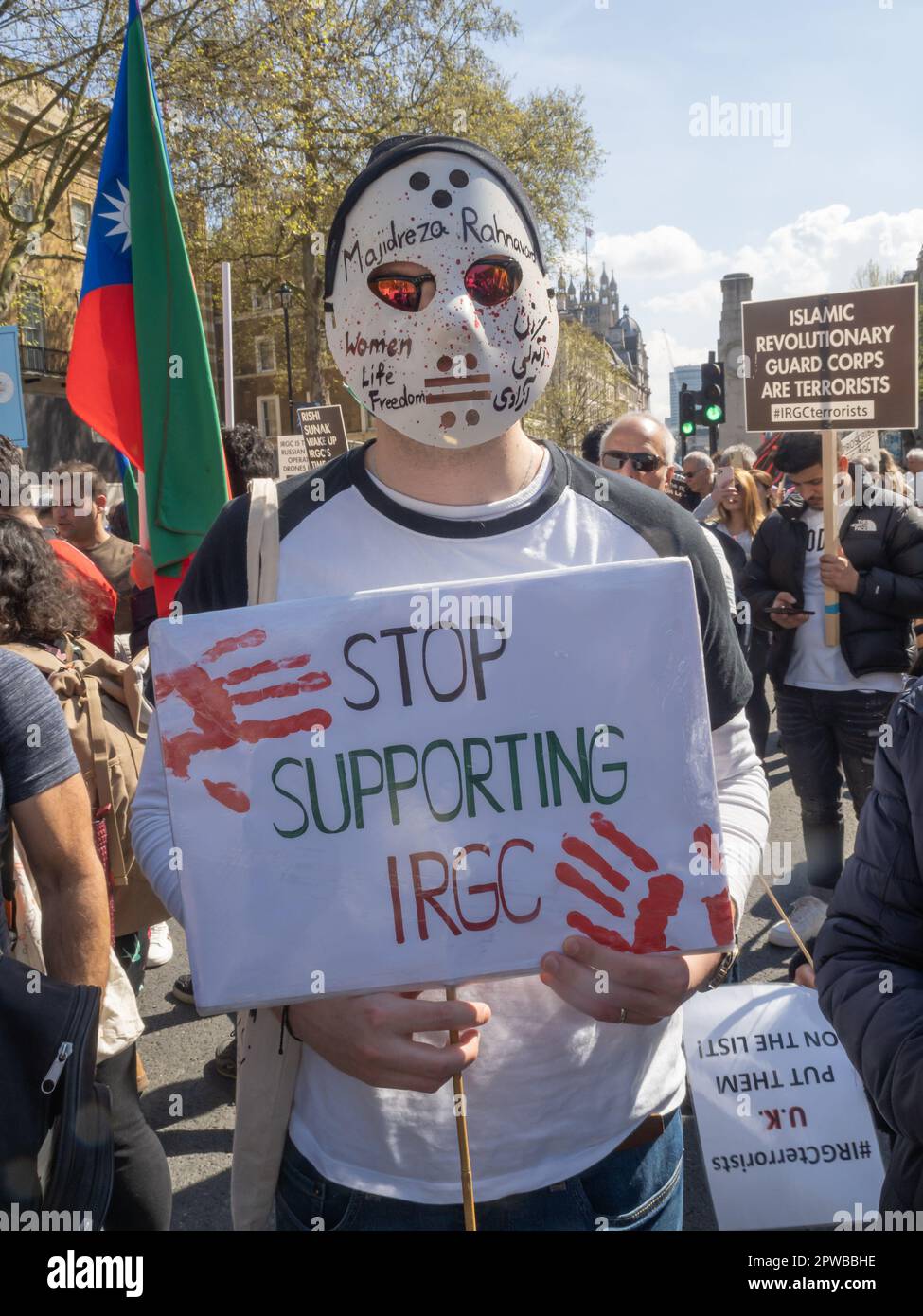 London, UK. 29 Apr 2023. Several thousand Iranians and supporters ...