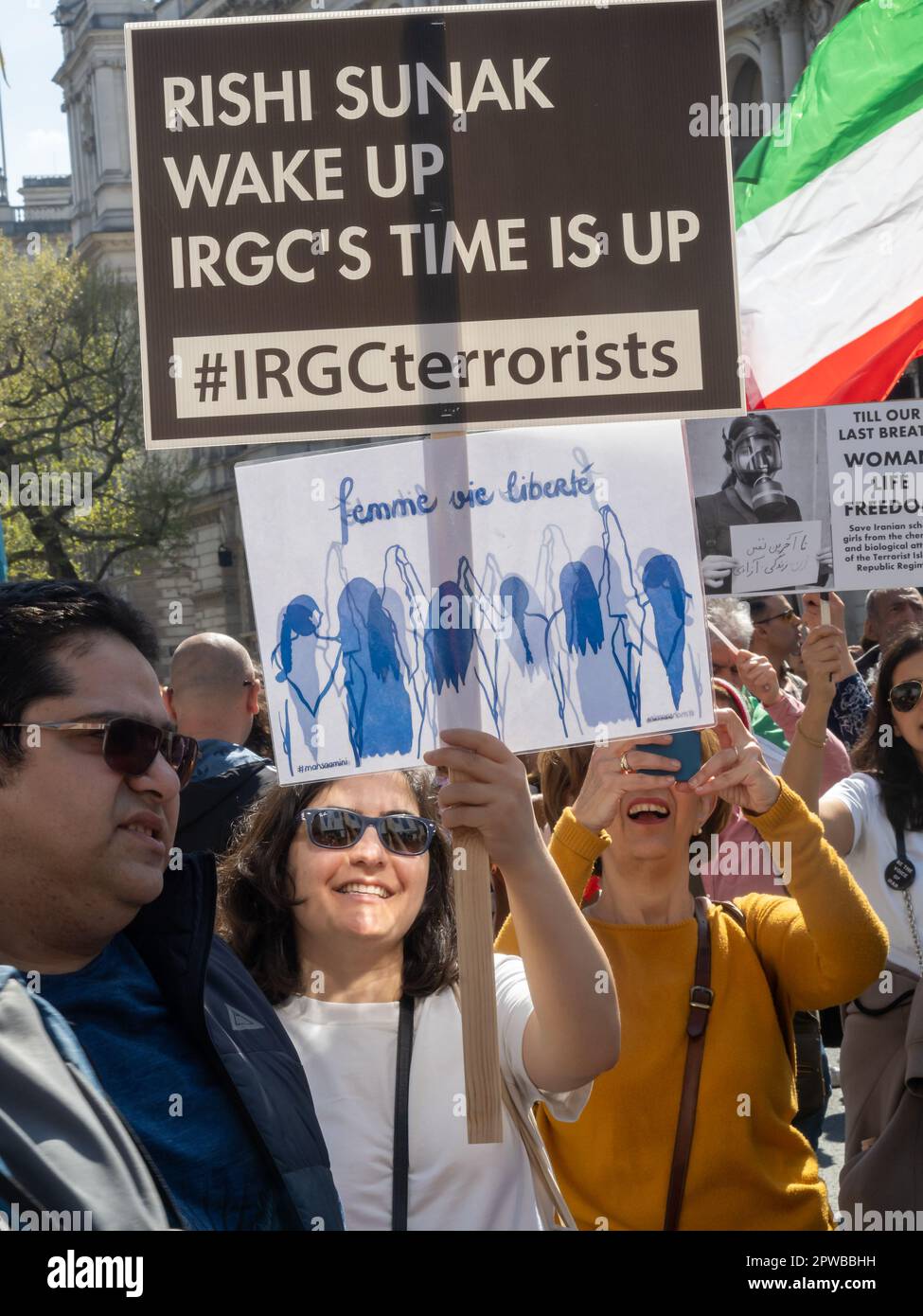 London, UK. 29 Apr 2023. Several thousand Iranians and supporters ...