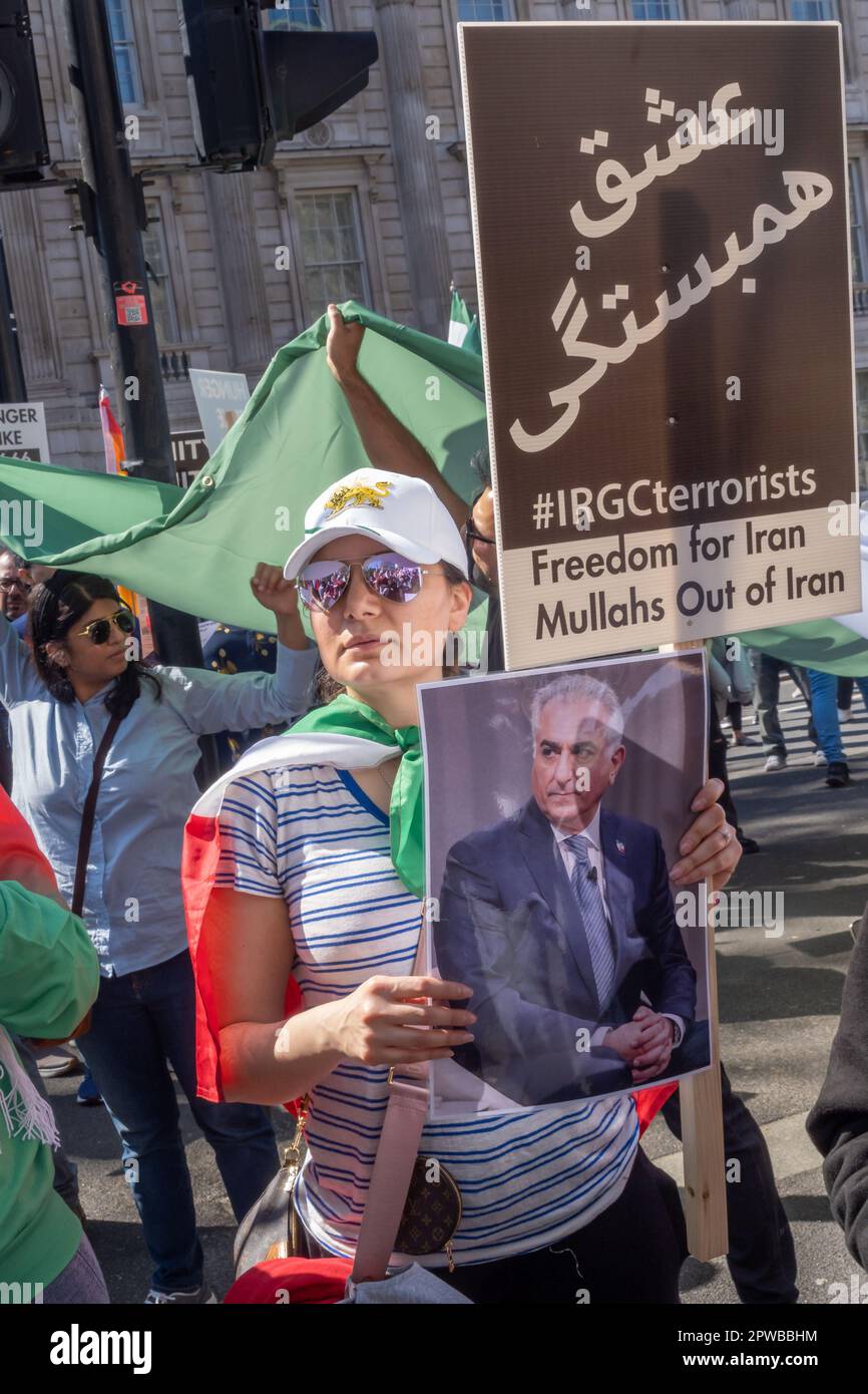 London, UK. 29 Apr 2023. Several thousand Iranians and supporters ...