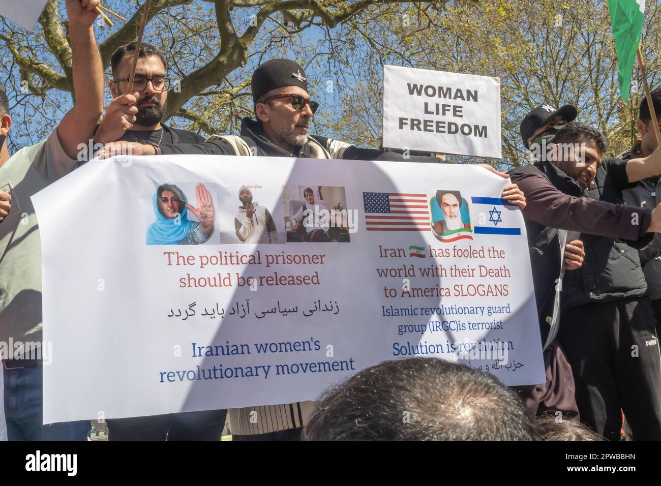 London, UK. 29 Apr 2023. Several thousand Iranians and supporters ...